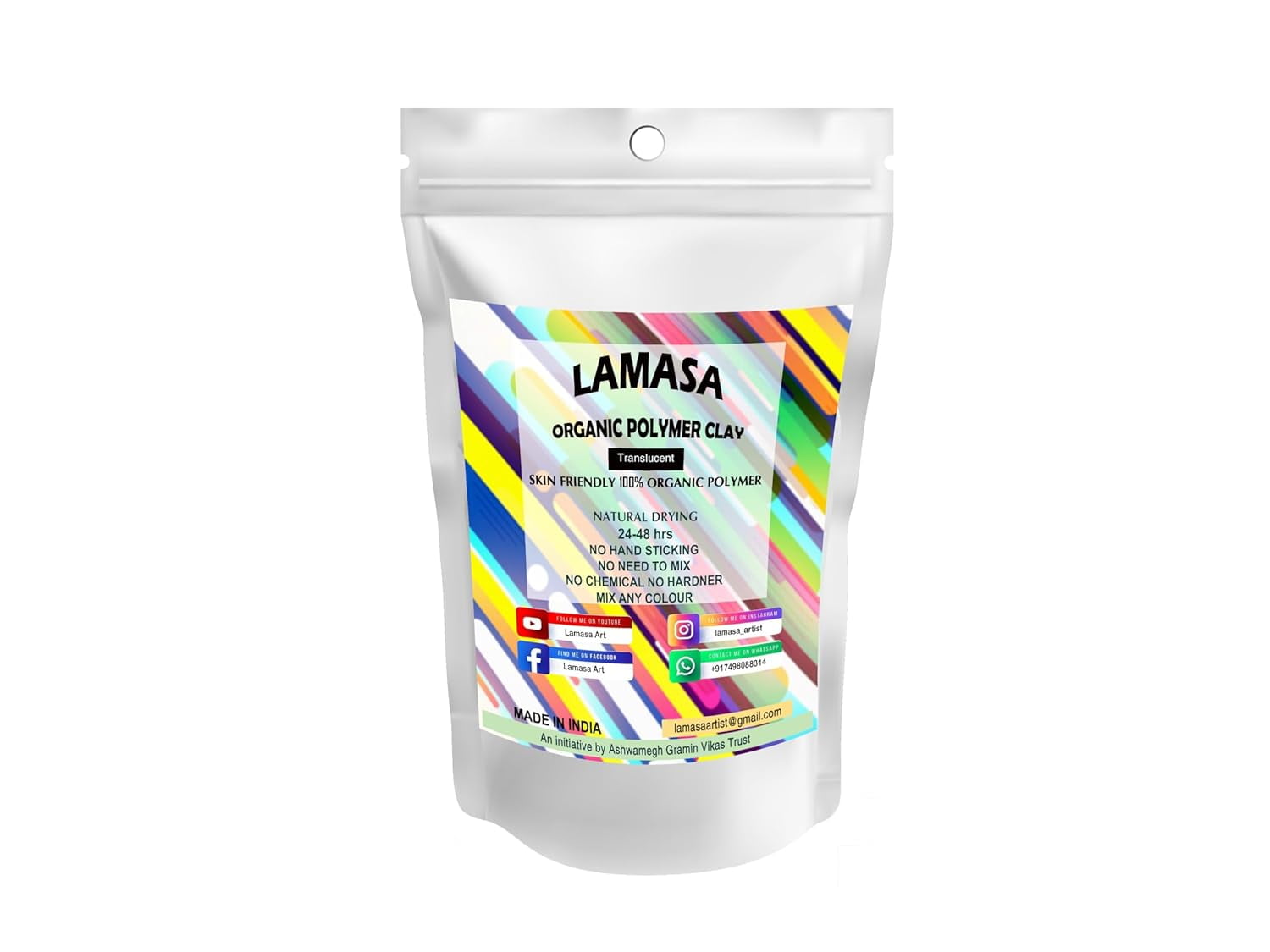 Lamasa Organic Polymer Clay for Art Craft Clay for Modelling and Sculpting Air Dry Clay for ...