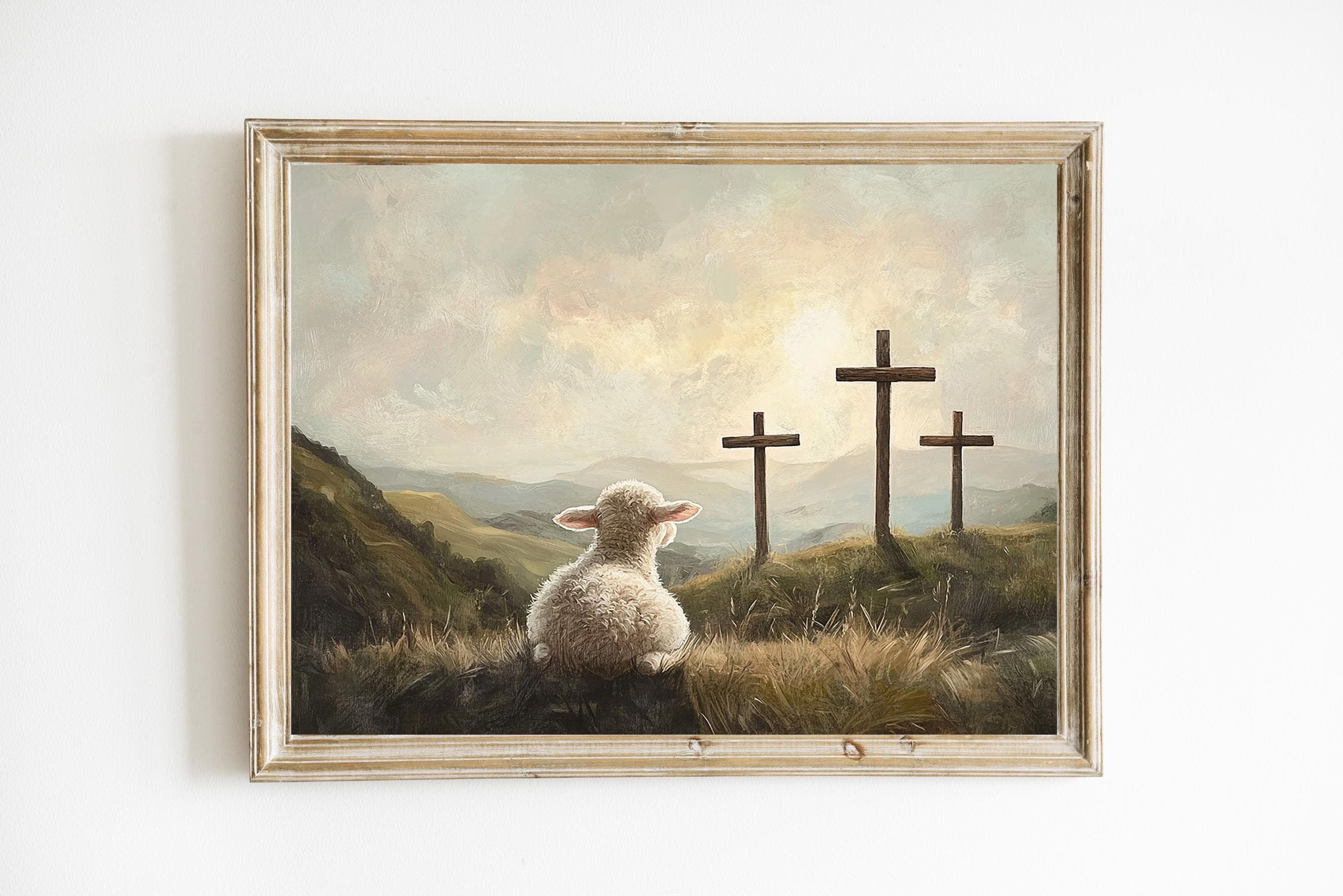 Lamb Of God Resurrection Lamb Calvary Christian Decor Poster Christ ...