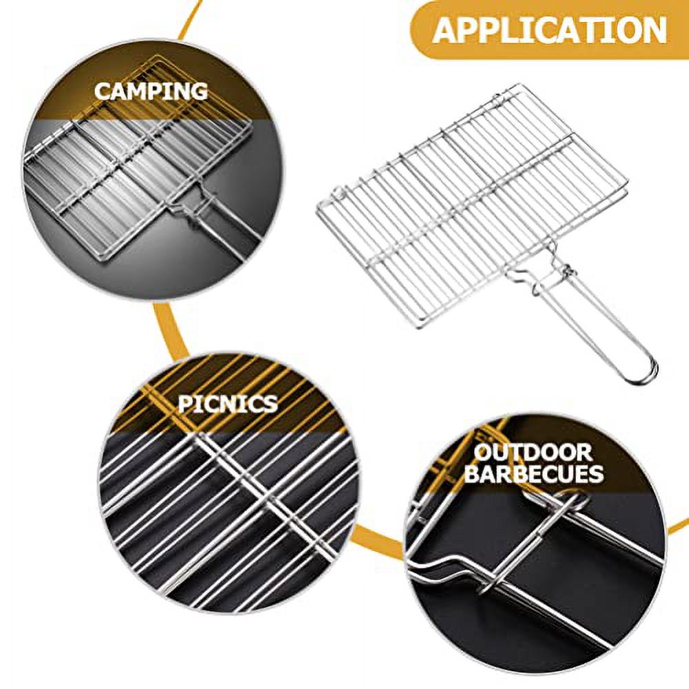 Lamb Grill Rack Fish Grill Basket, Stainless Steel Non Stick Grill ...