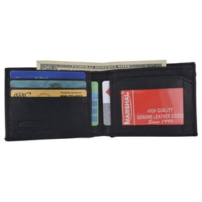Trifold Lamb Leather Wallet W/Removable ID attached W/Hook and Loop ...
