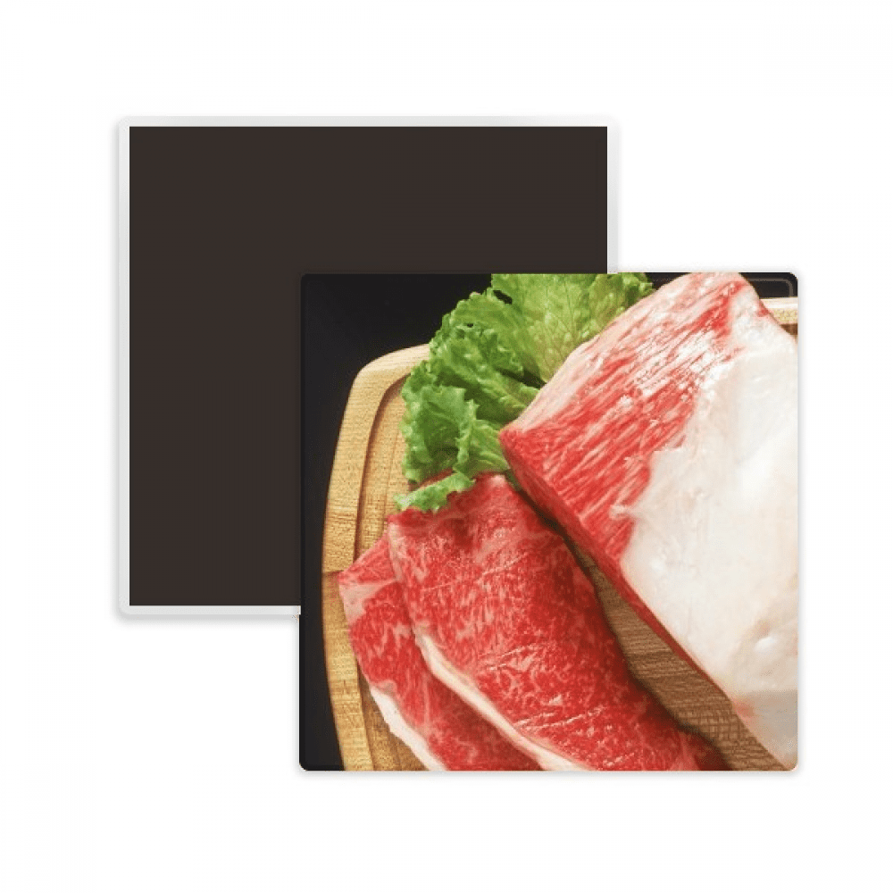 Lamb Leg Raw Meat Food Texture Square Ceracs Fridge Magnet Keepsake ...
