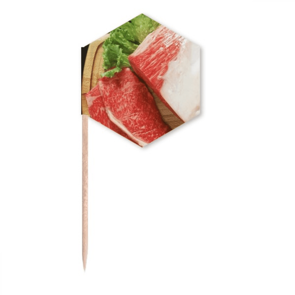 Lamb Leg Raw Meat Food Texture Toothpick Flags Cupcake Picks Party ...