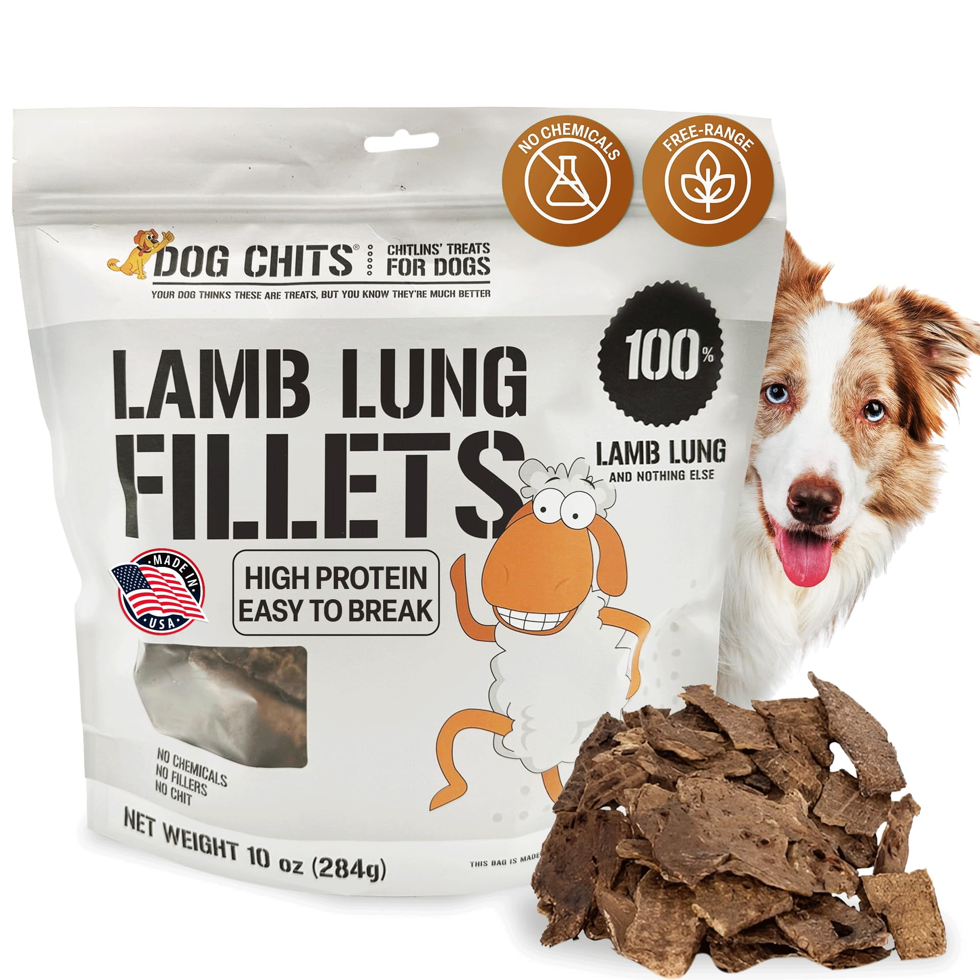 Lamb Lung Fillets Dog And Puppy Treats - Made In Usa - Easy To Break ...