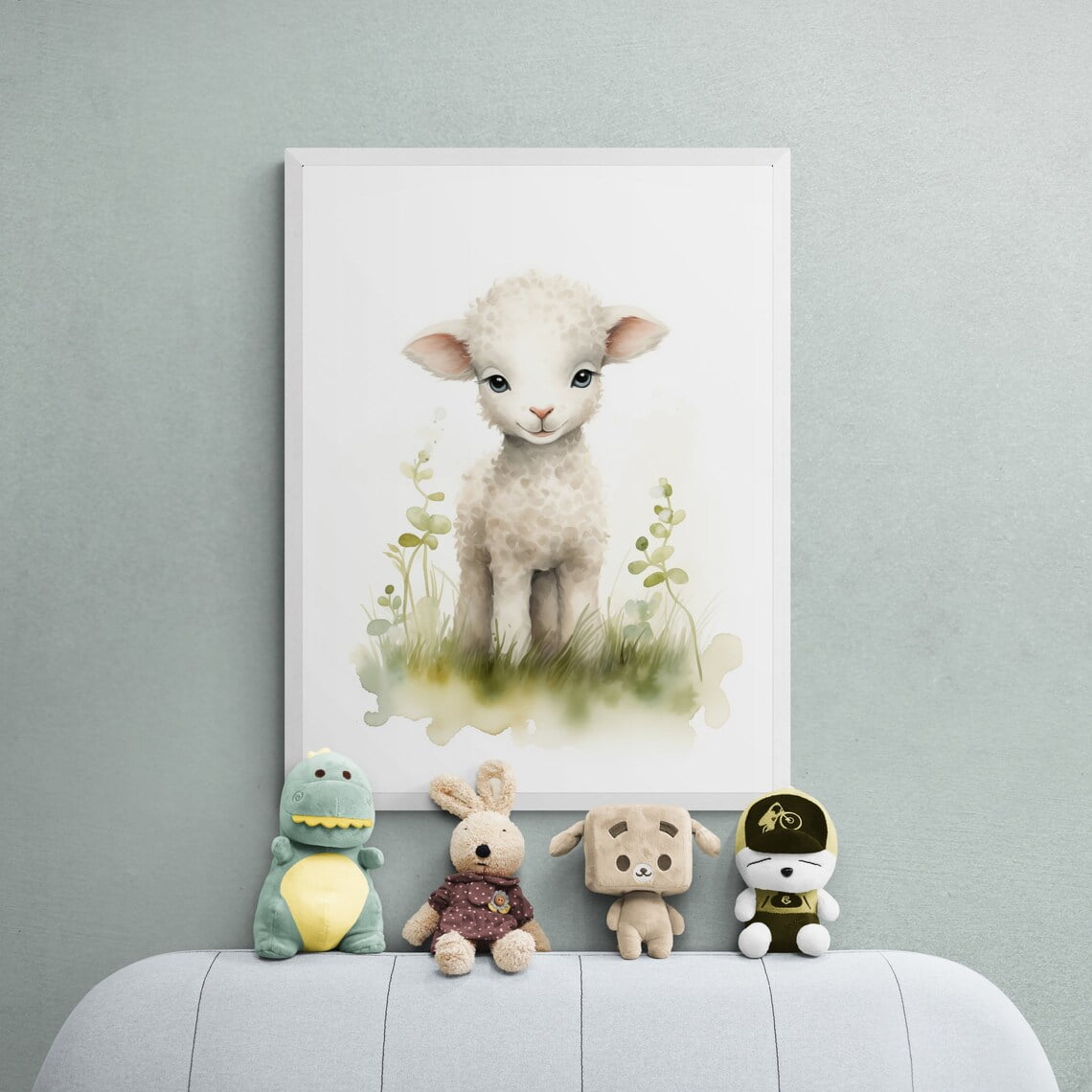 Lamb Nursery Print, Farm Nursery Decor, Baby Lamb Decor, Farm Animals ...