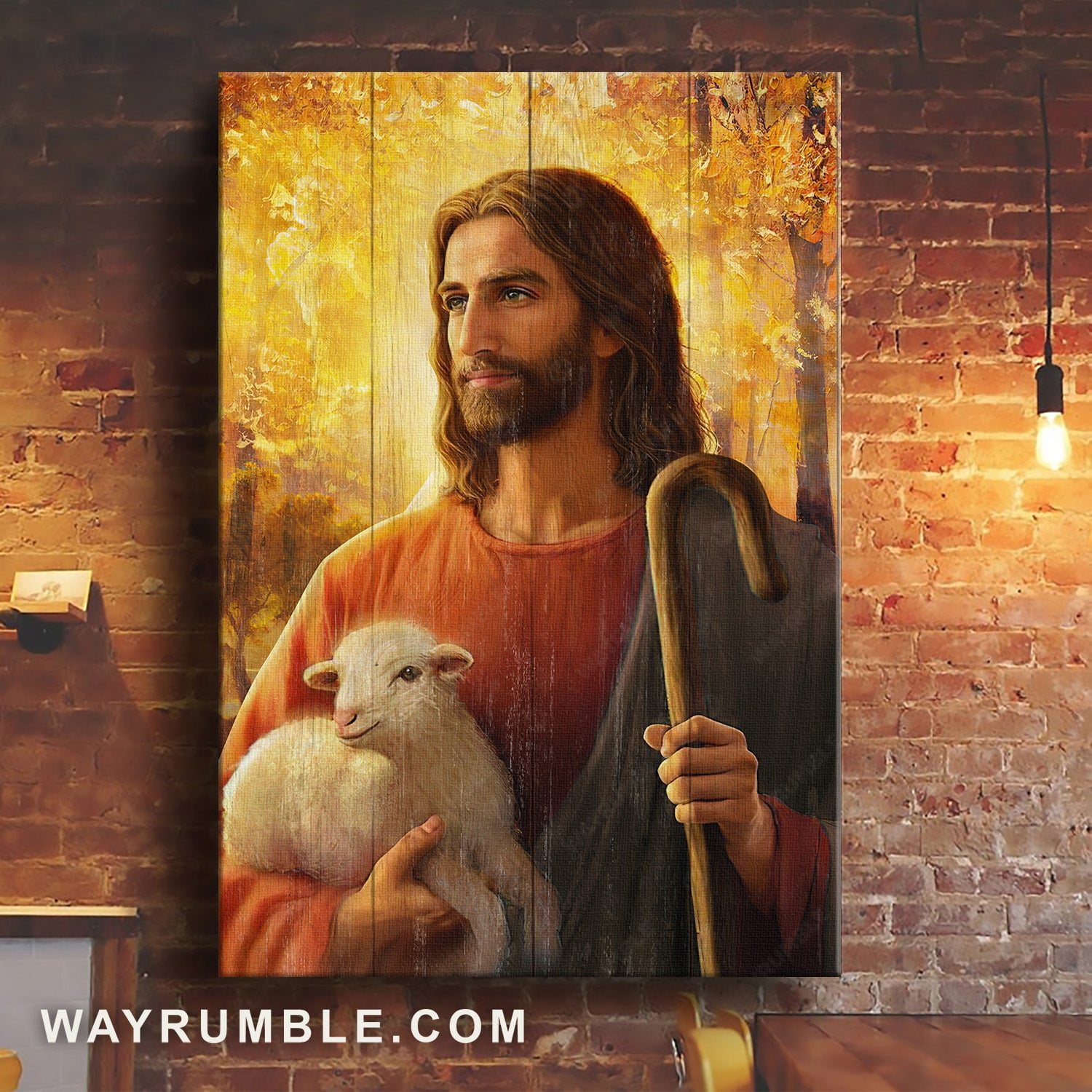 Lamb Of God, Beautiful Jesus Painting, Autumn Forest, Jesus Life ...