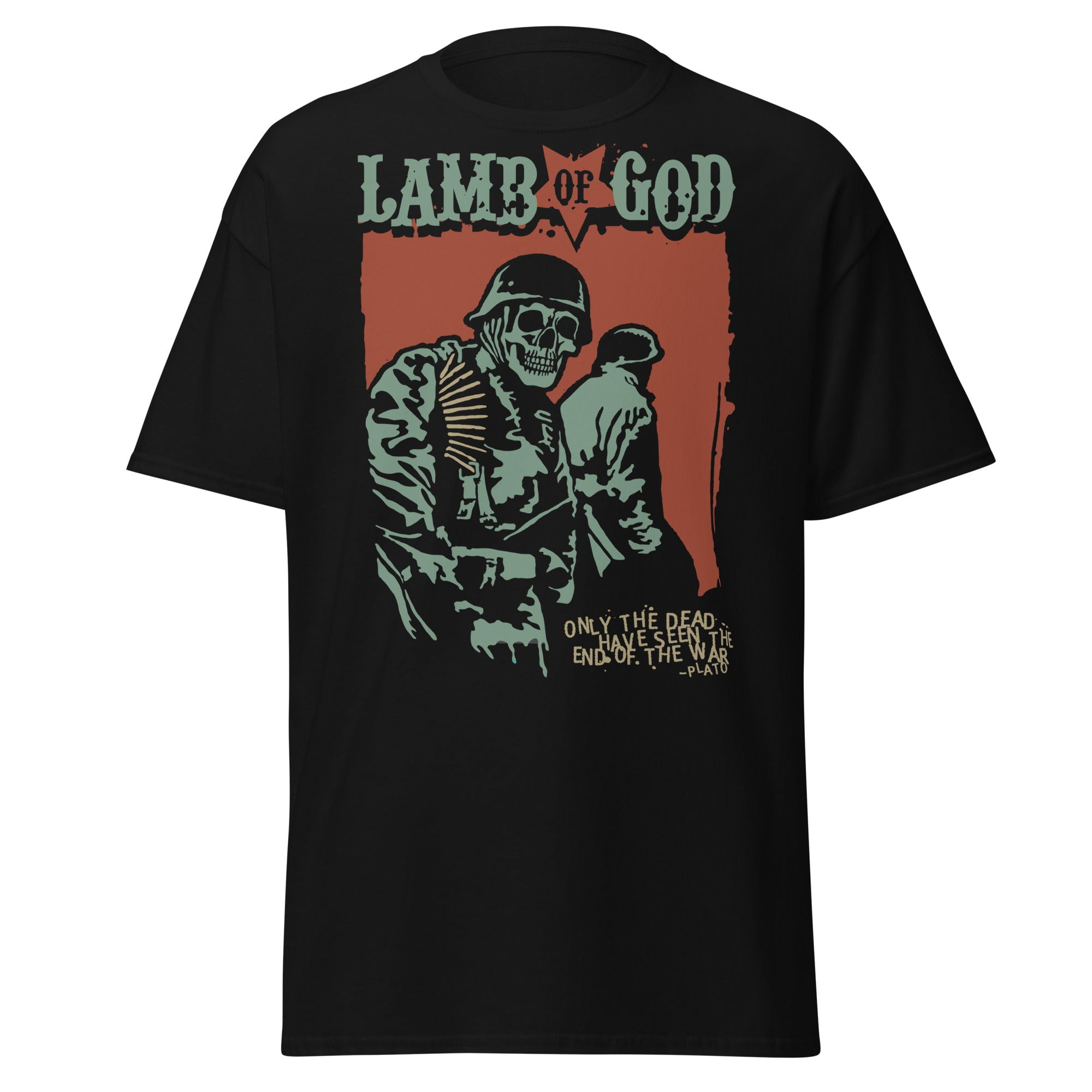 Lamb Of God - Skeleton Army Plato Quote Jumbo Print Unisex T-Shirt ...