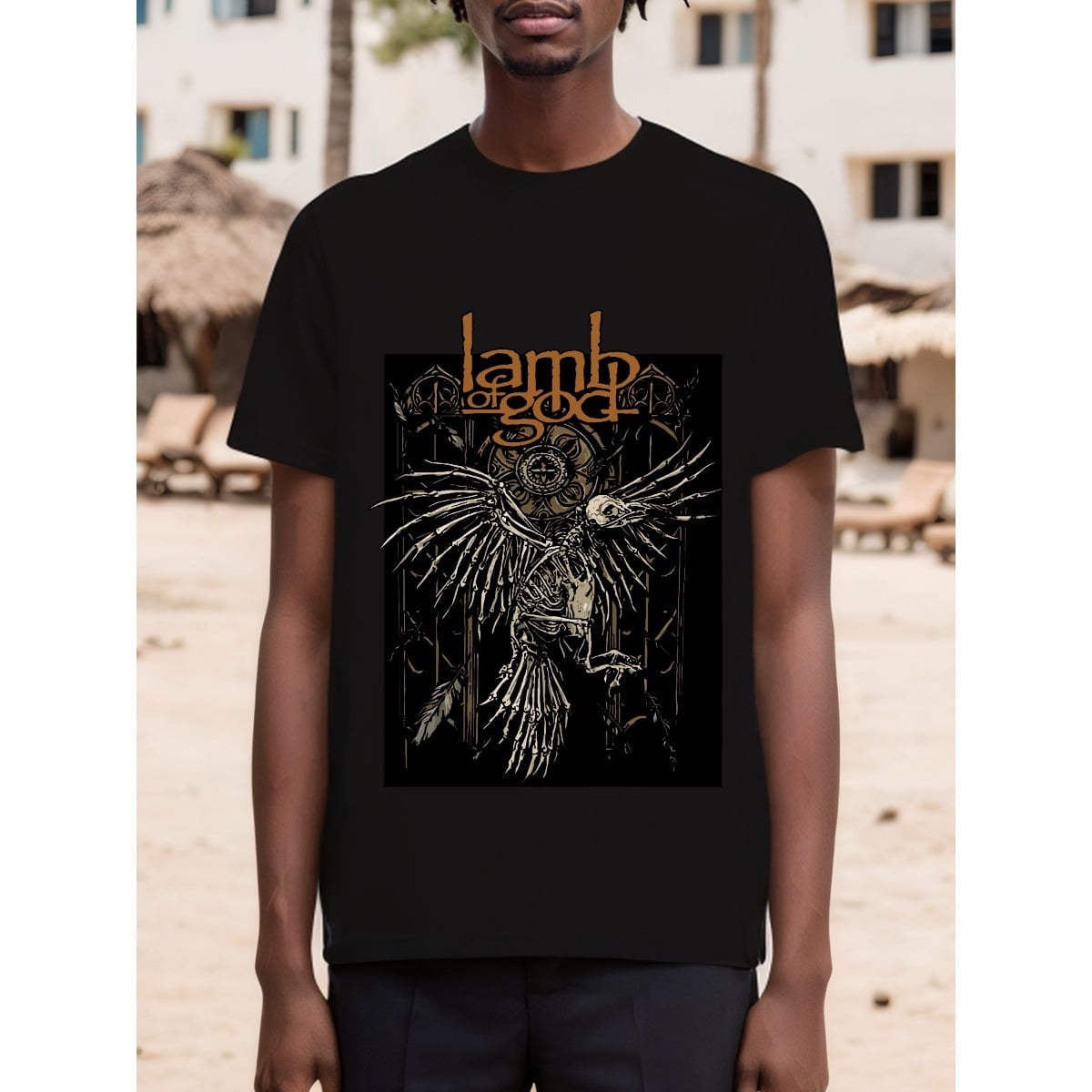 Lamb Of God T-Shirt Crow Band New Black Official - Walmart.com