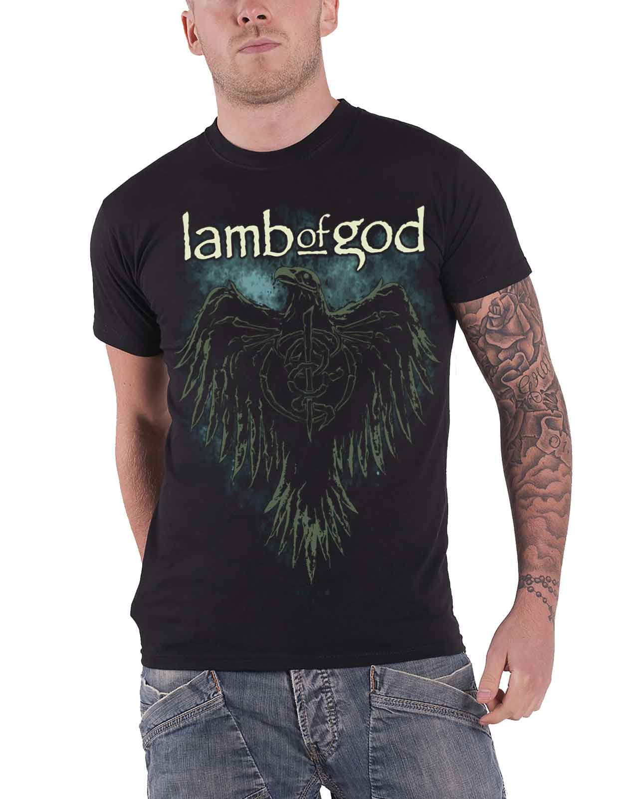 Lamb Of God T Shirt Phoenix Rising band logo new Official Mens Black ...