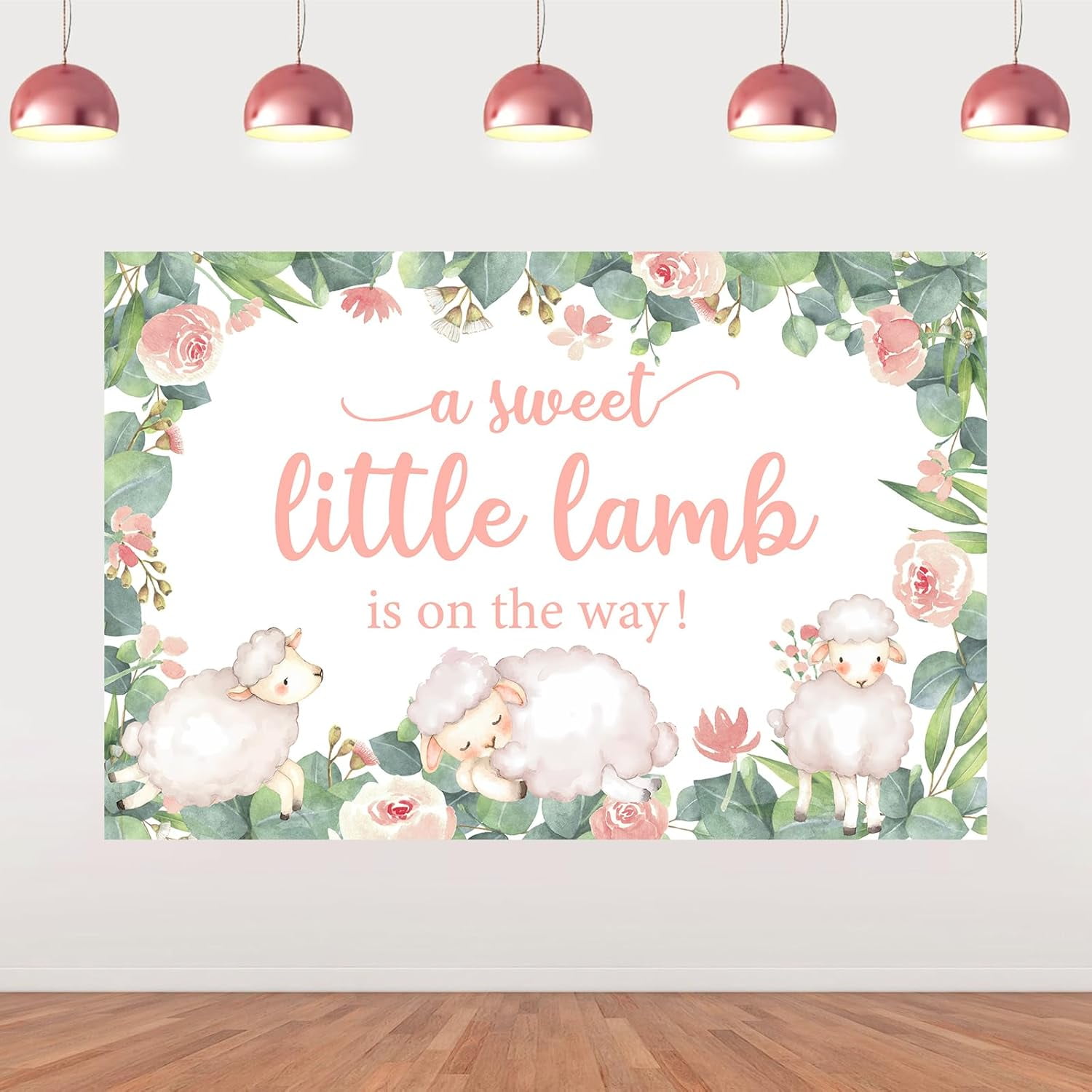 Lamb Party Decorations, 7x5Ft A Sweet Little Lamb is On The Way ...