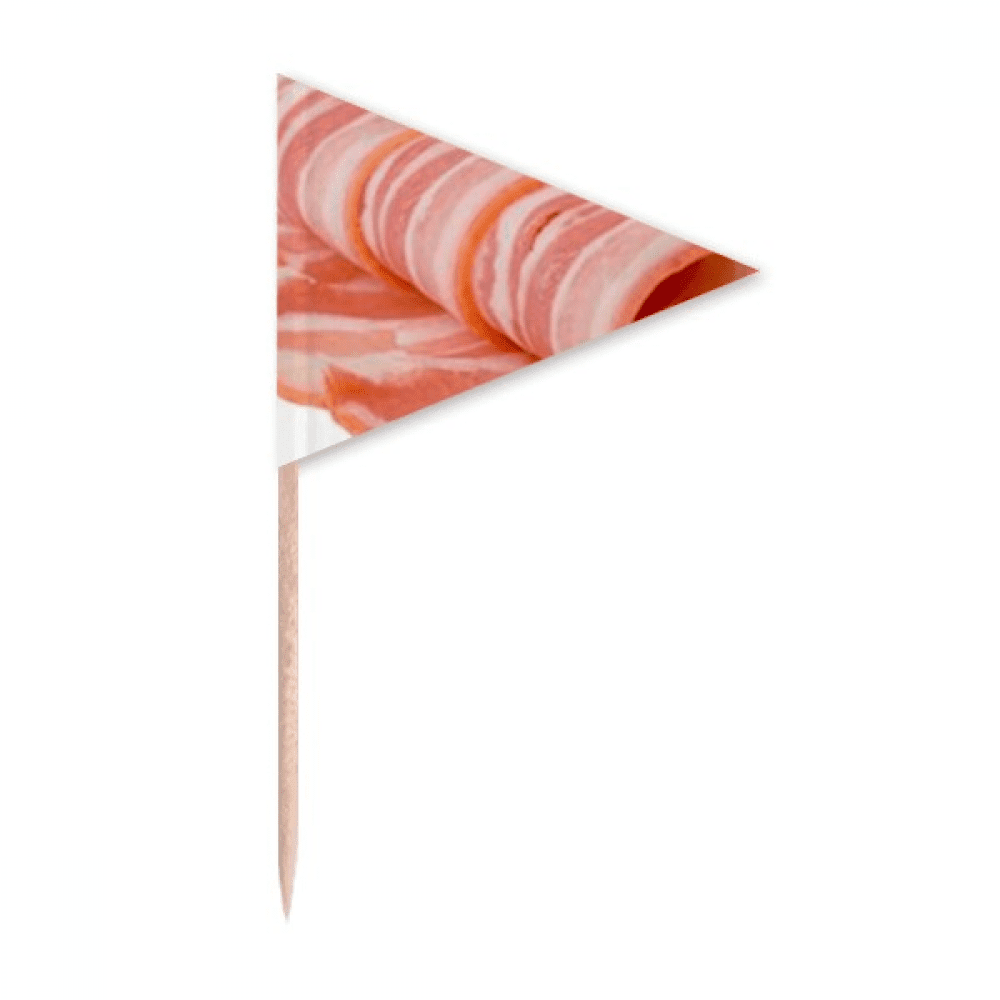 Lamb Roll Raw Meat Food Texture Toothpick Triangle Cupcake Toppers Flag ...