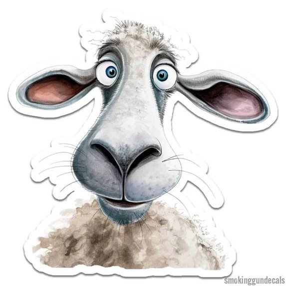 Lamb Sheep Sticker Indoor Outdoor Phone Decal Water Bottle Stickers Car ...
