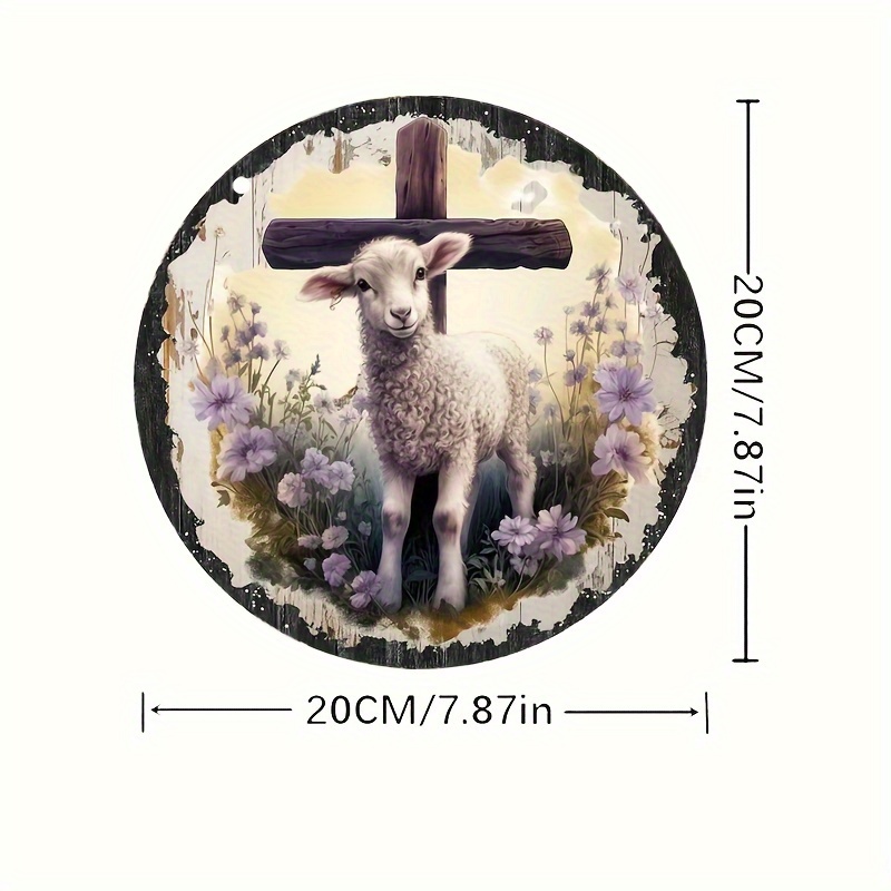 Lamb Sign, Round Sign, Wreath Center, Wreath Sign, Wreath Enhancement ...