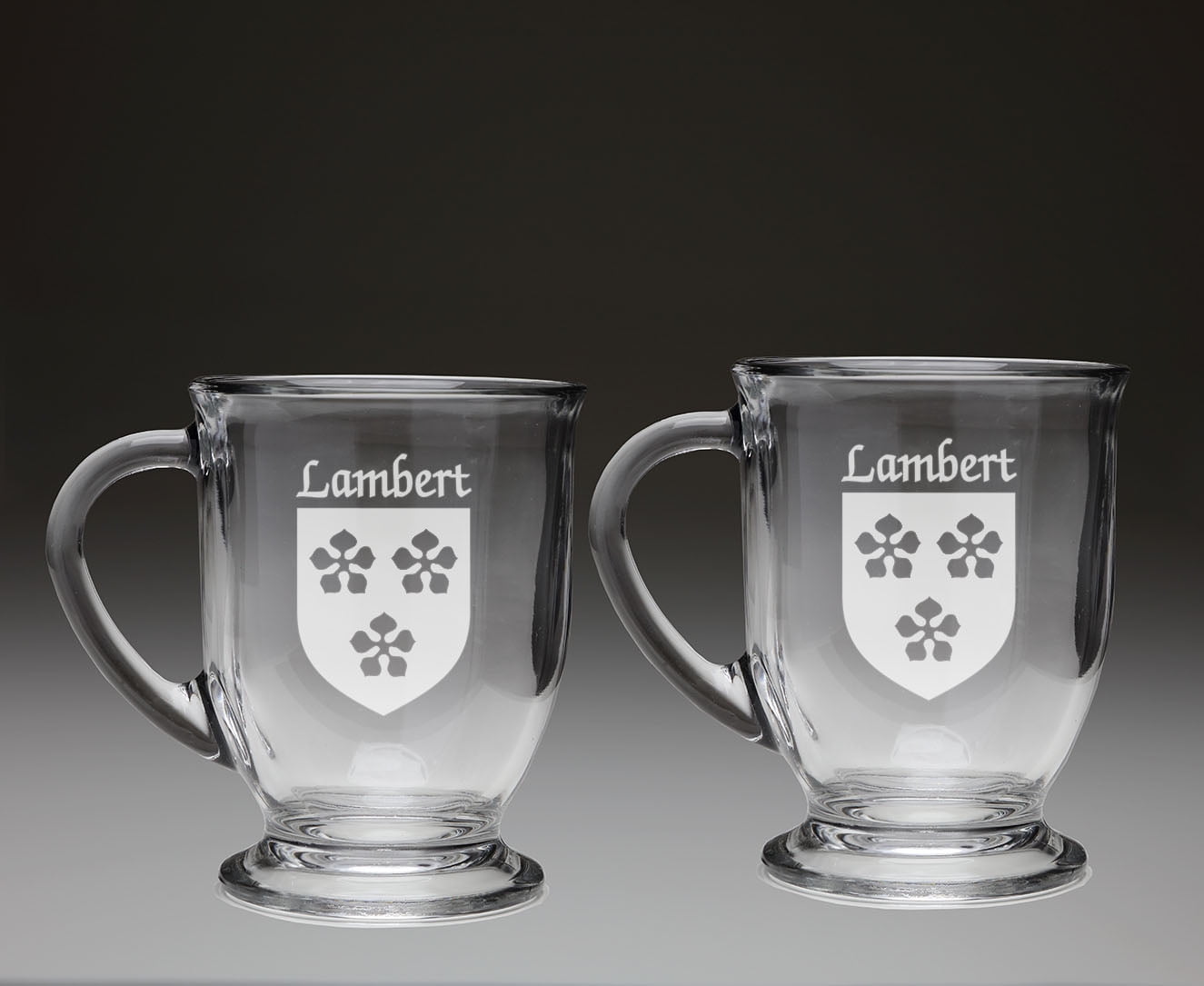 Lambert Irish Coat of Arms Glass Coffee Mugs - Set of 2 - Walmart.com