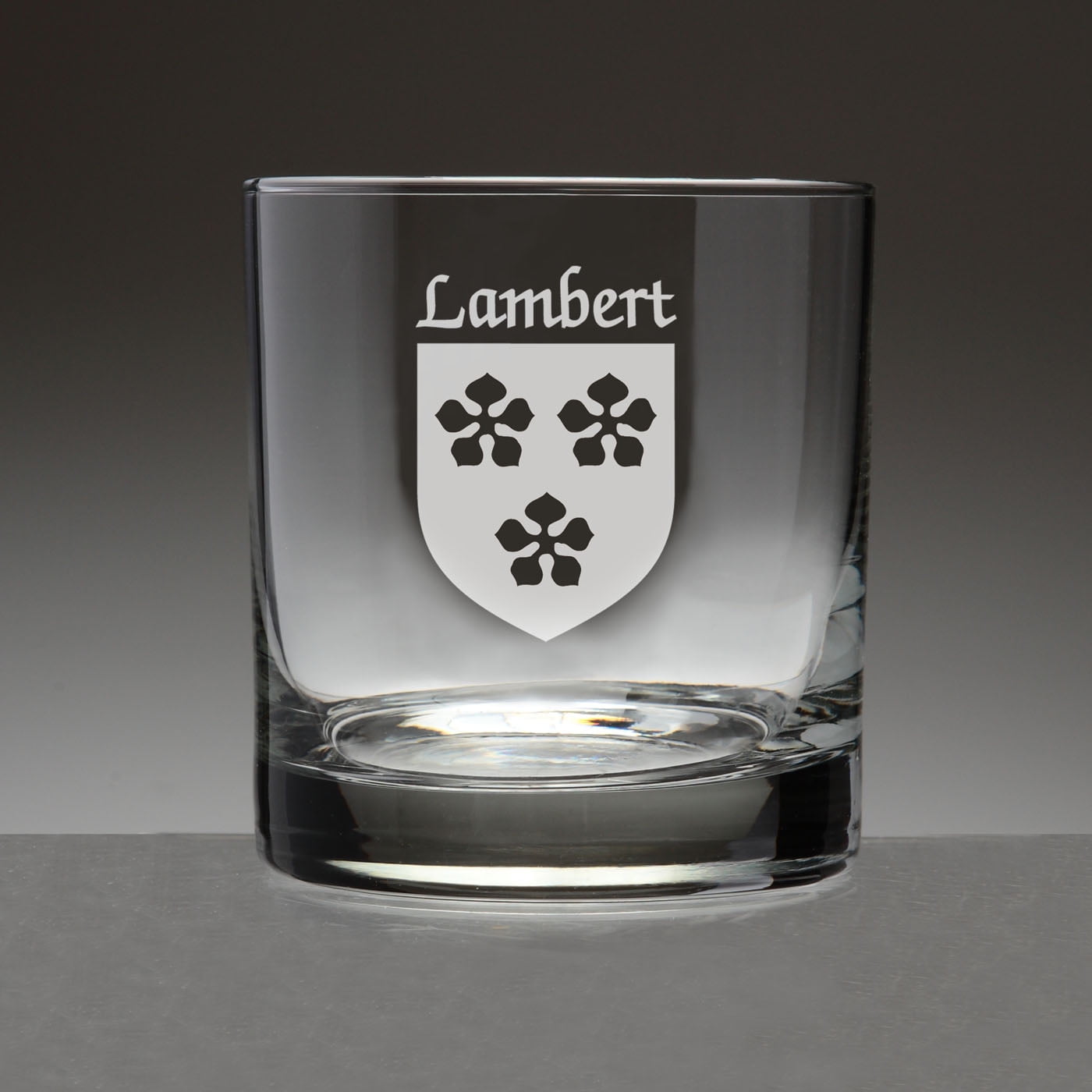 Lambert Irish Coat of Arms Tumbler Glasses - Set of 4 (Sand Etched ...