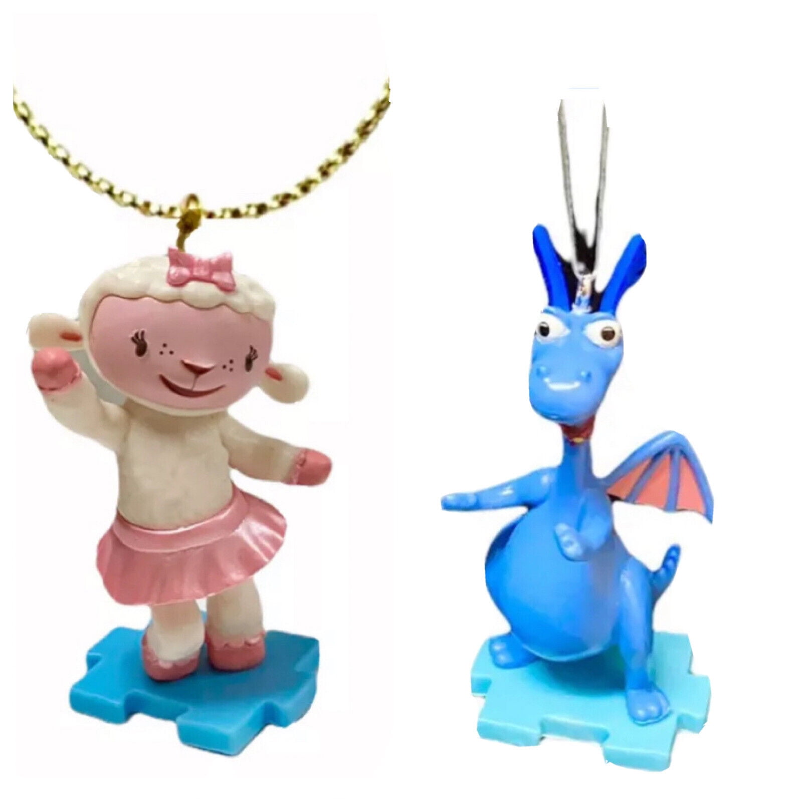 Lambie Lamb & Stuffy Dragon PVC Ornament Figure Doc McStuffins Figurine ...