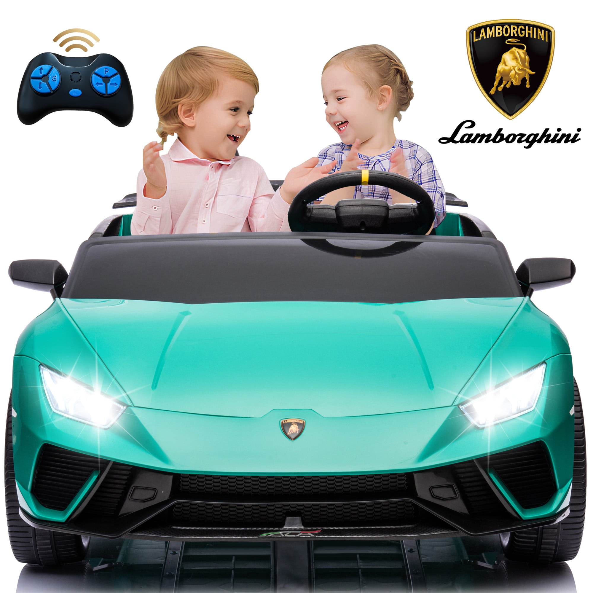 Lamborghini 24V 2 Seats Ride on Car Toy for Girls and Boys Electric ...