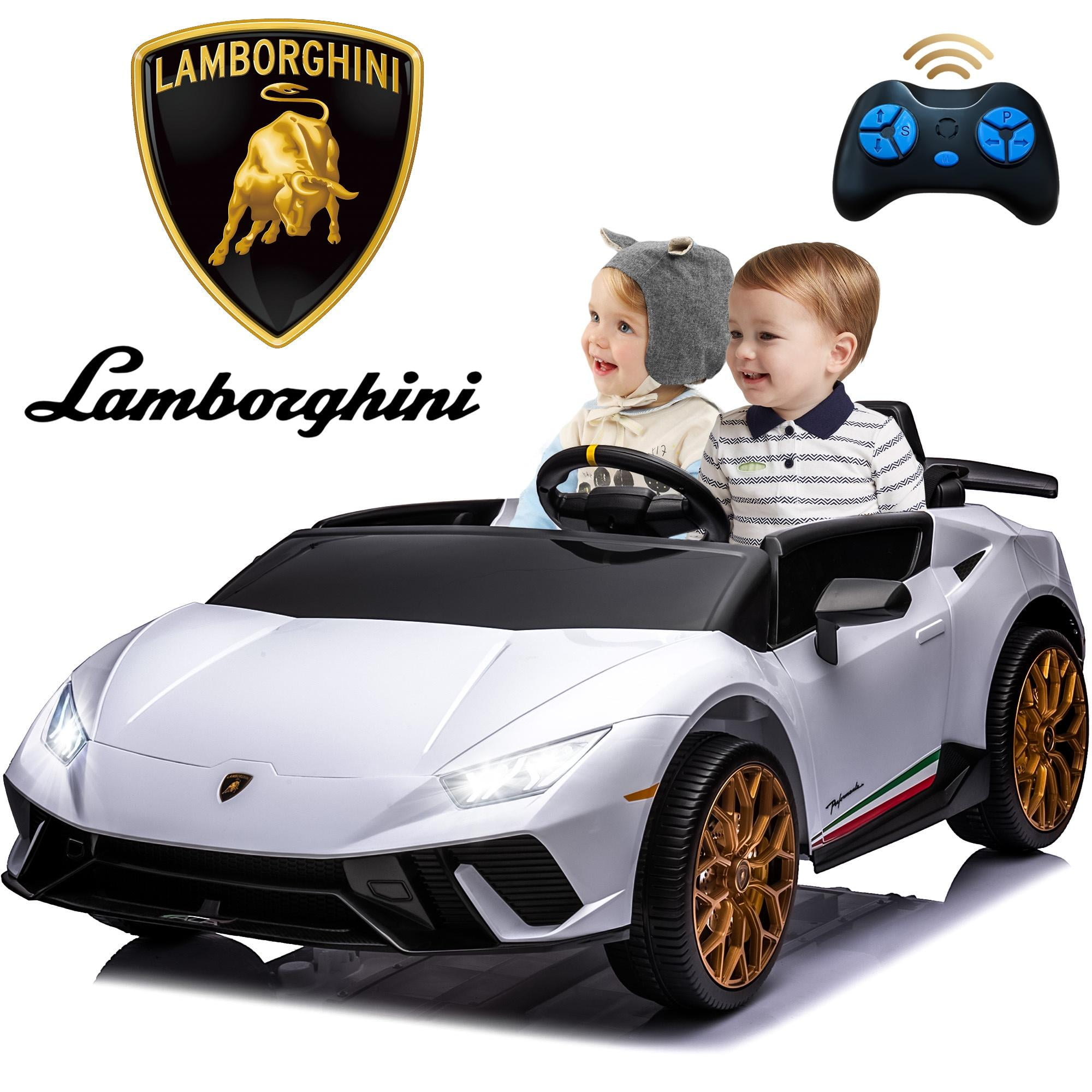 Lamborghini 24V 2 Seats Ride on Car Toy for Girls and Boys Electric ...