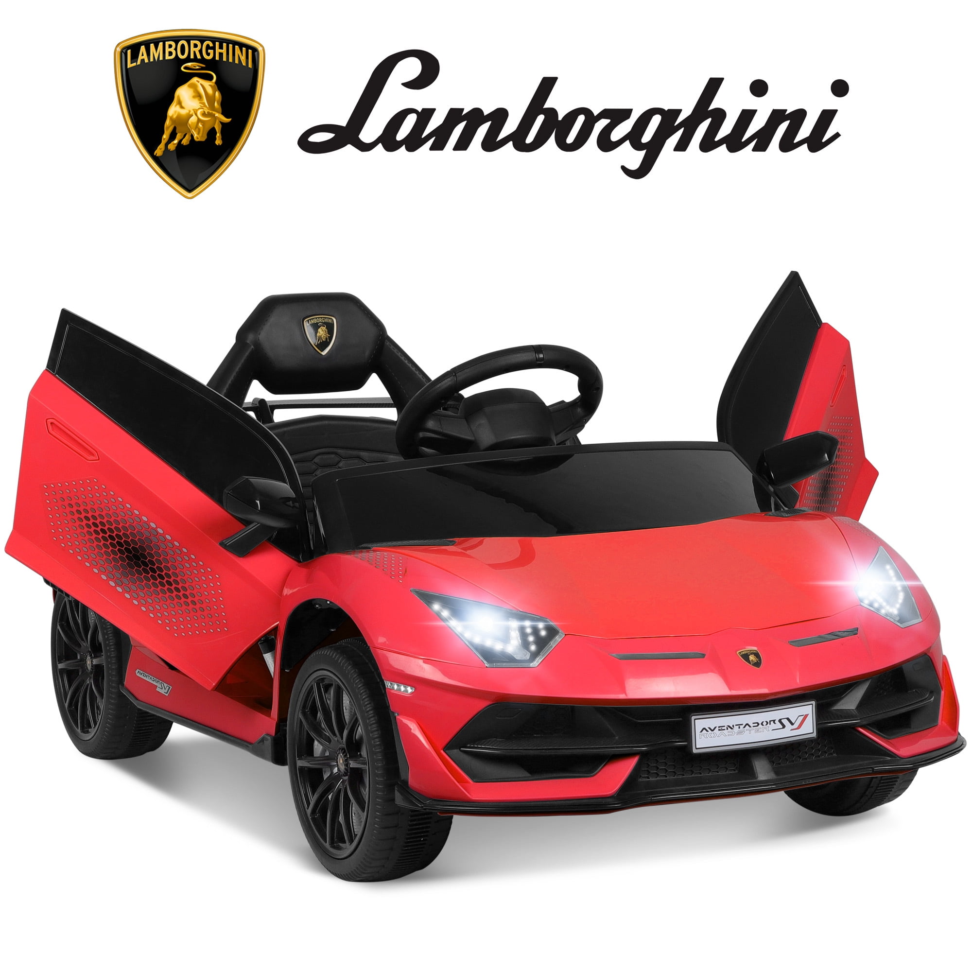 24V Lamborghini Ride on Car, 4-Wheel, Remote Control, LED, Music ...