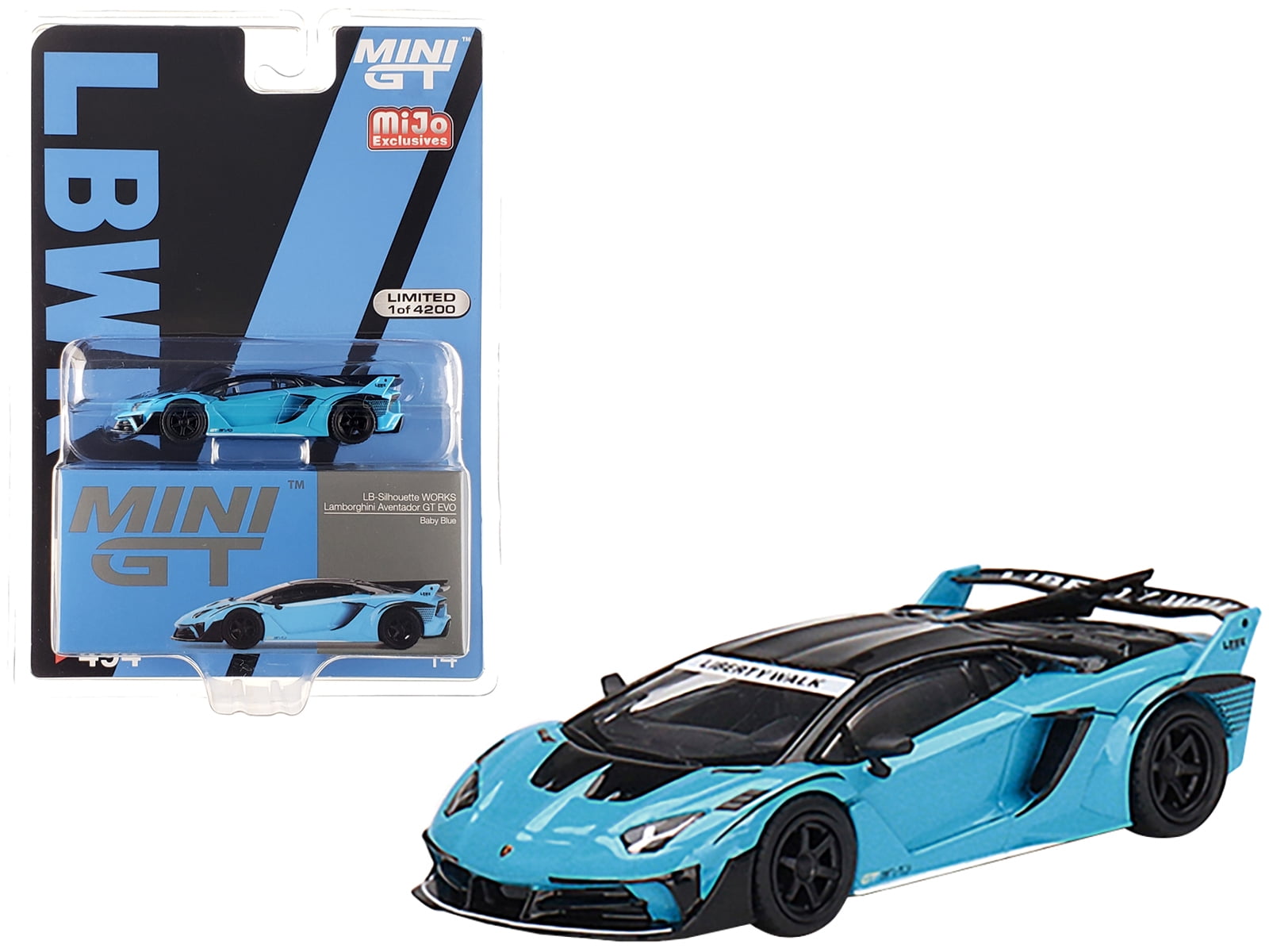 Lamborghini Aventador GT EVO Baby Blue w/Black Top Ltd Ed to Lamborghini Aventador GT EVO Baby Blue w/Black Top Ltd Ed to