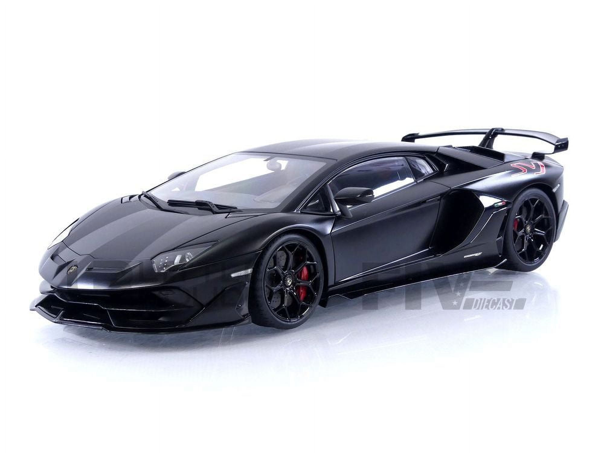 Lamborghini Aventador SVJ Nero Nemesis Matt Black 1/18 Model Car by ...
