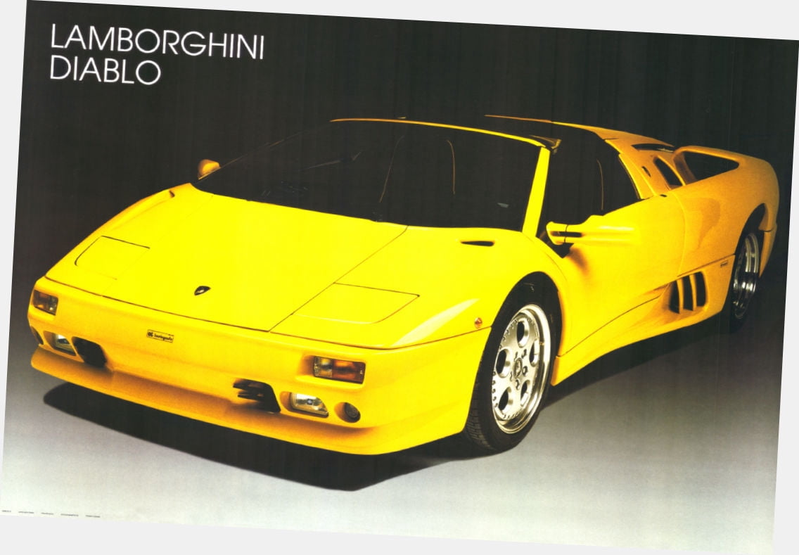Lamborghini Diablo Poster 24"x36" 24x36 Multi-Color Square Adults Best ...