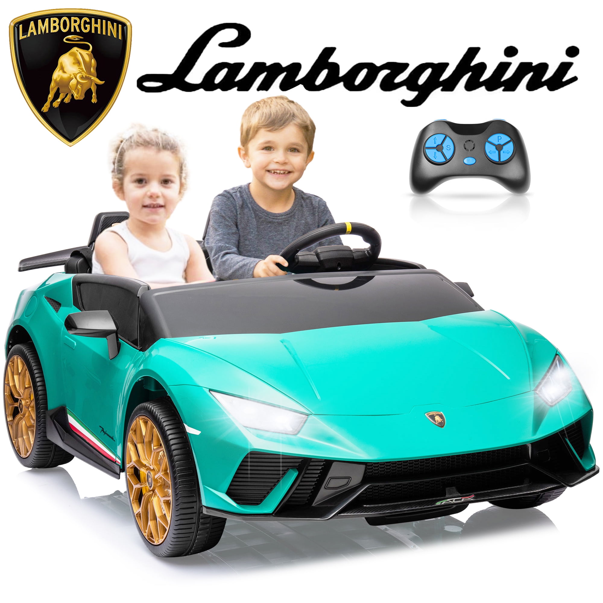 24V Lamborghini Huracan Ride on Toys Real 2 Seater Kids' Electric ...