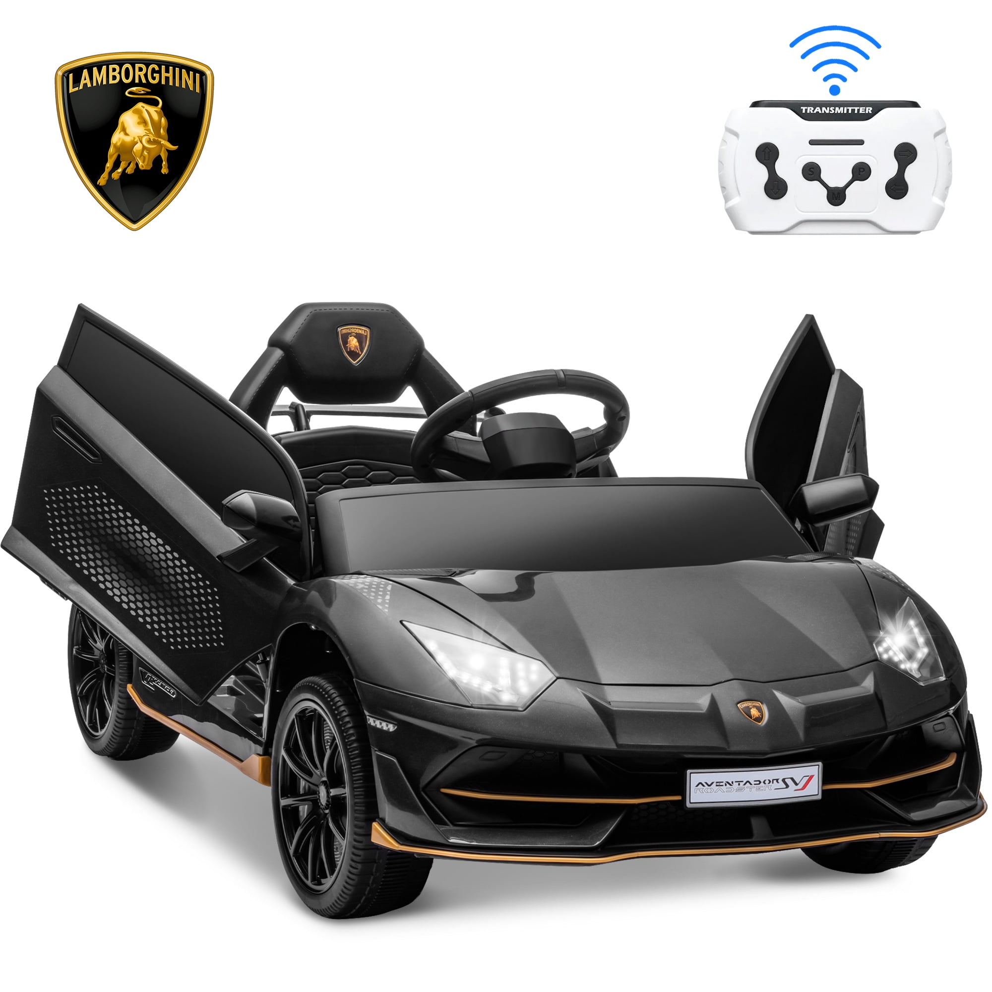 Lamborghini Xago 12V Ride-On Toy Car, Electric Vehicle for Kids 3-5, Remote Control, Bluetooth ...