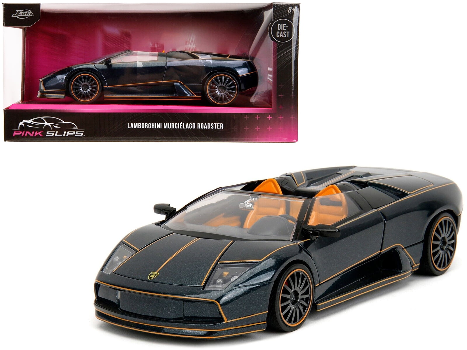 Lamborghini Murcielago Roadster Black Metallic with Orange Interior ...