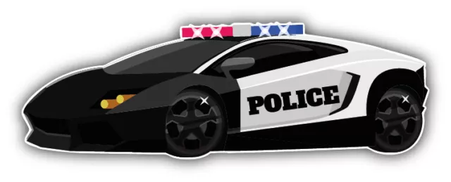 Lamborghini Police Car Sticker Phone Decal Water Bottle Stickers Car ...