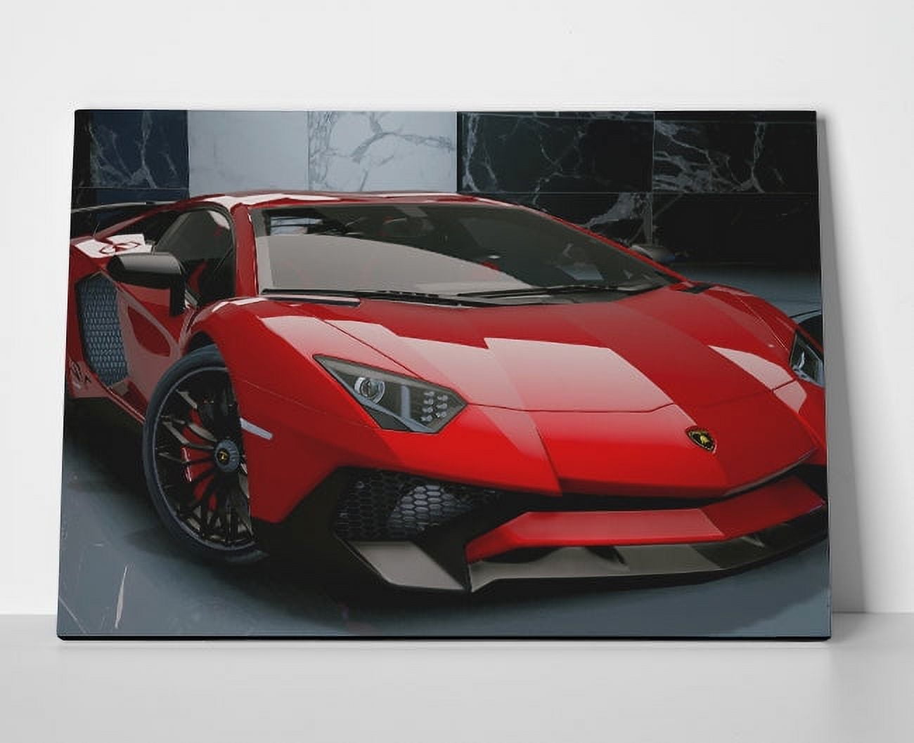 Lamborghini Red Poster or Wrapped Canvas - Walmart.com