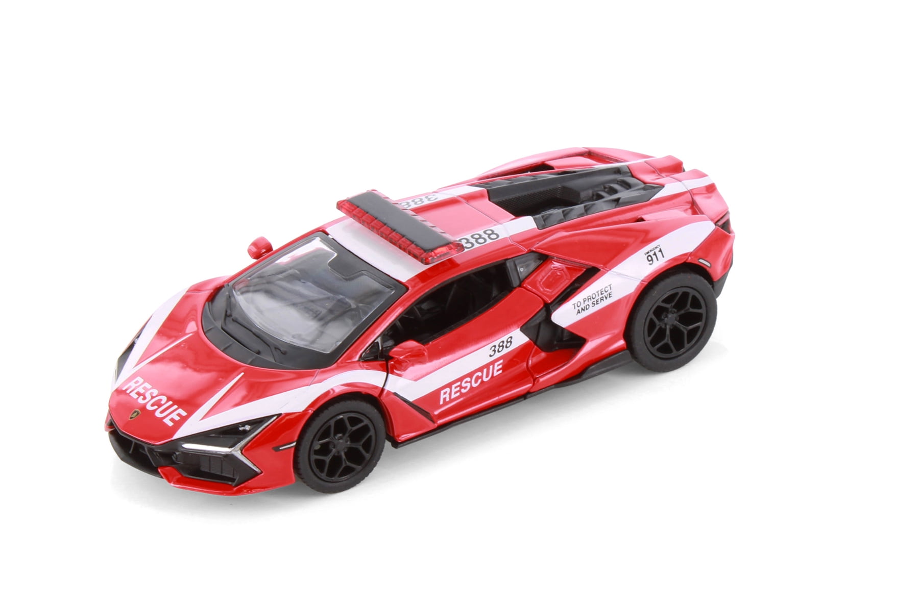 Lamborghini Revuelto Firefighter Edition, Red - Kinsmart 5459DPR - 1/38 ...