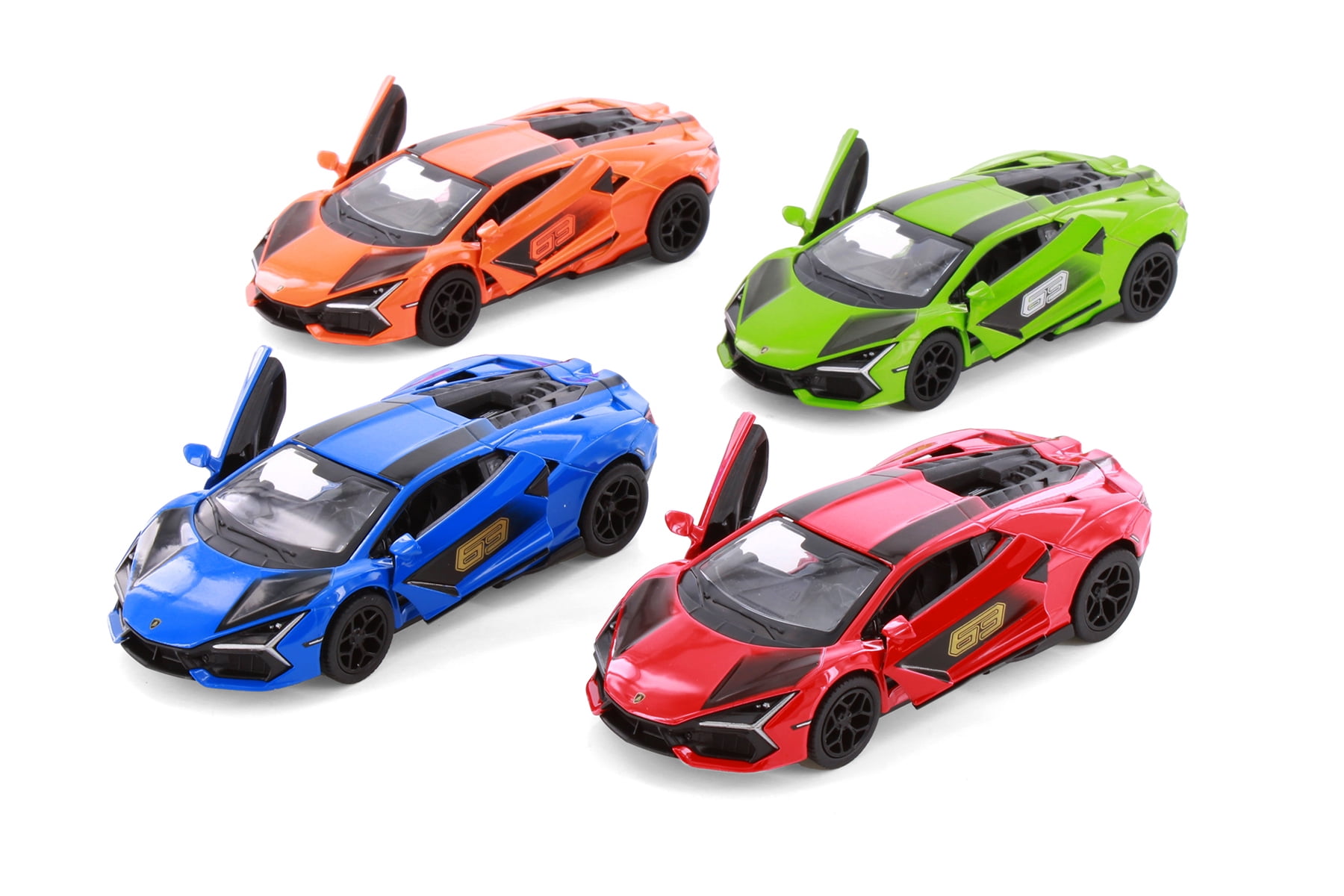 Lamborghini Revuelto Livery Edition, 4-Pack - Kinsmart 5459DF - 1/38 ...