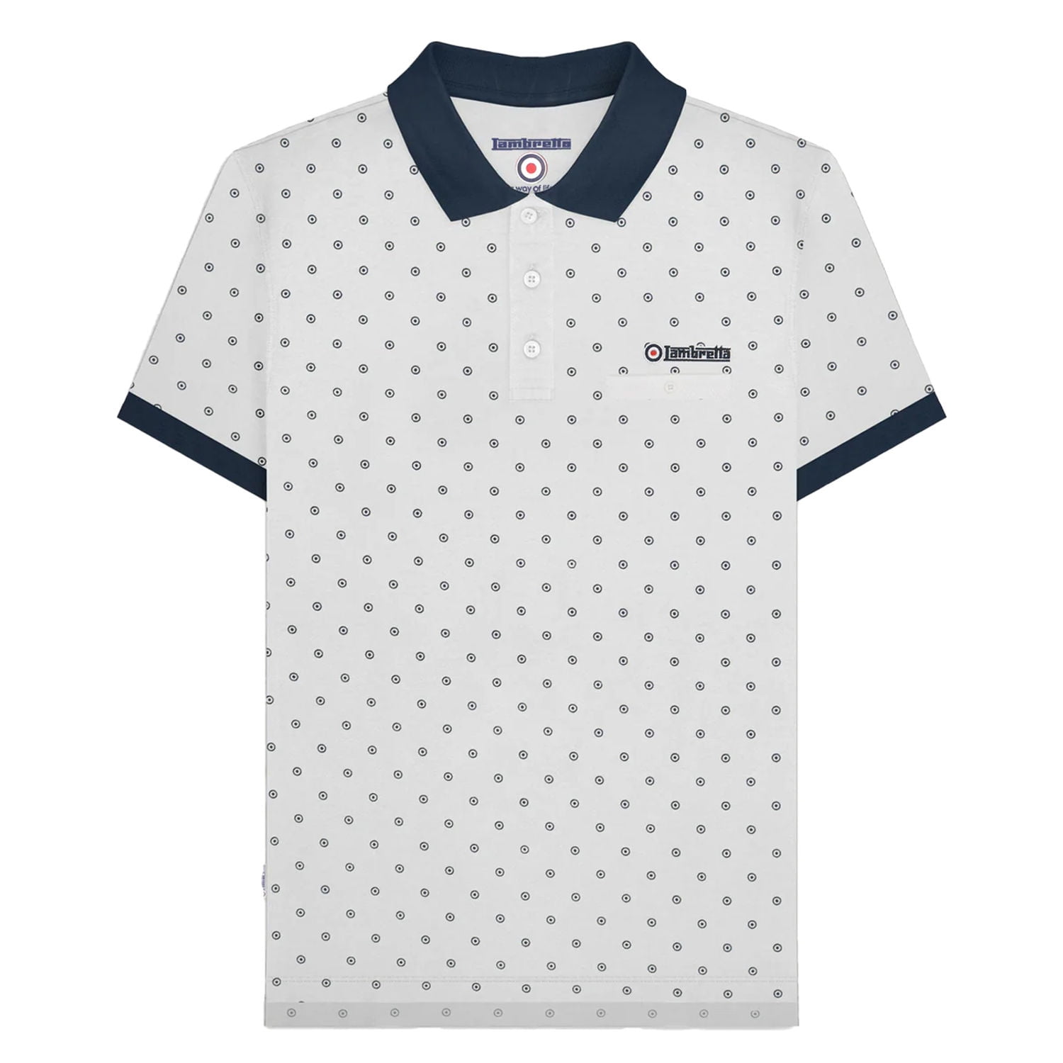 Lambretta Mens AW24 Target Polo Shirt - Walmart.com