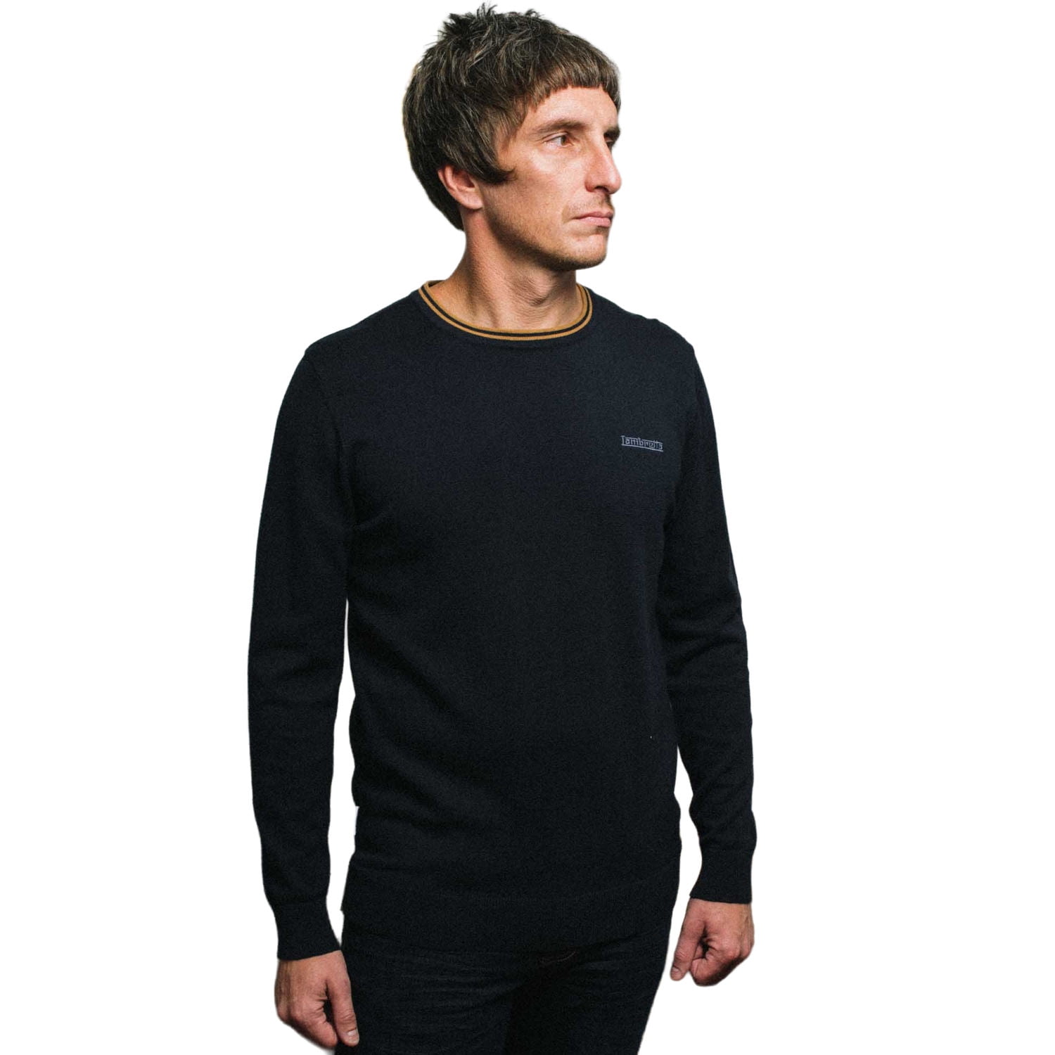 Lambretta Mens Knitted Tipped Sweater - Walmart.com