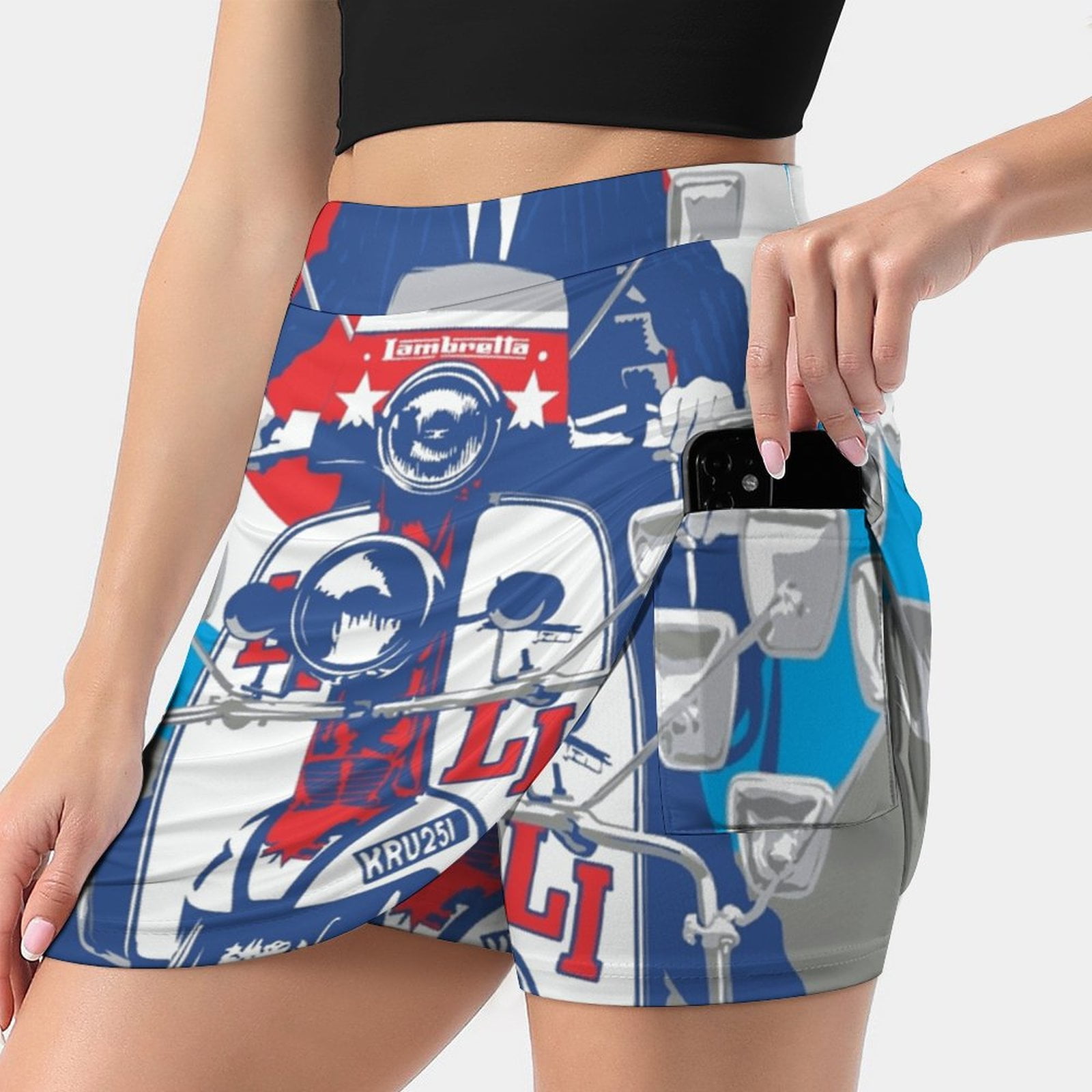 Lambretta Mod Culture Women Tennis Skirts Golf Badminton Pantskirt ...