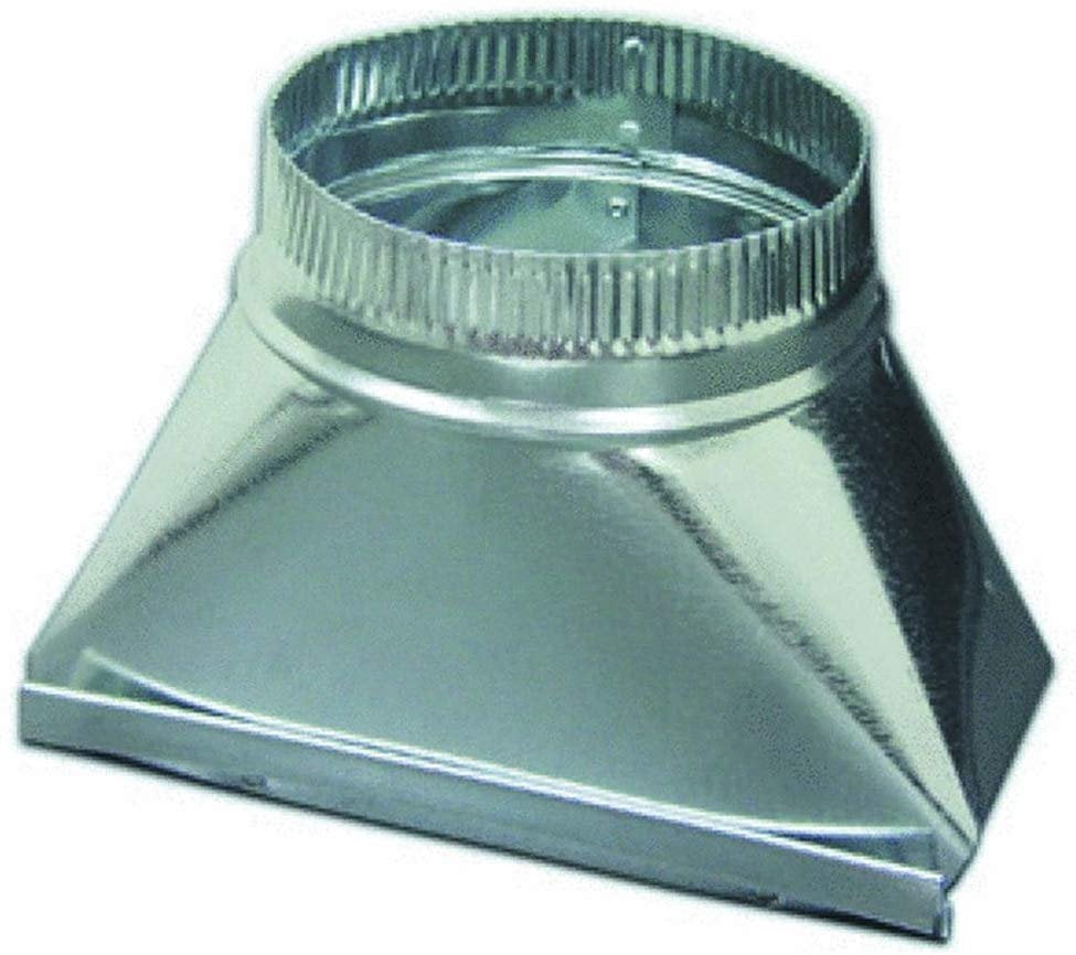 Lambro 137 Aluminum HVAC Duct Pipe Transition Fitting, 6-In. Round ...