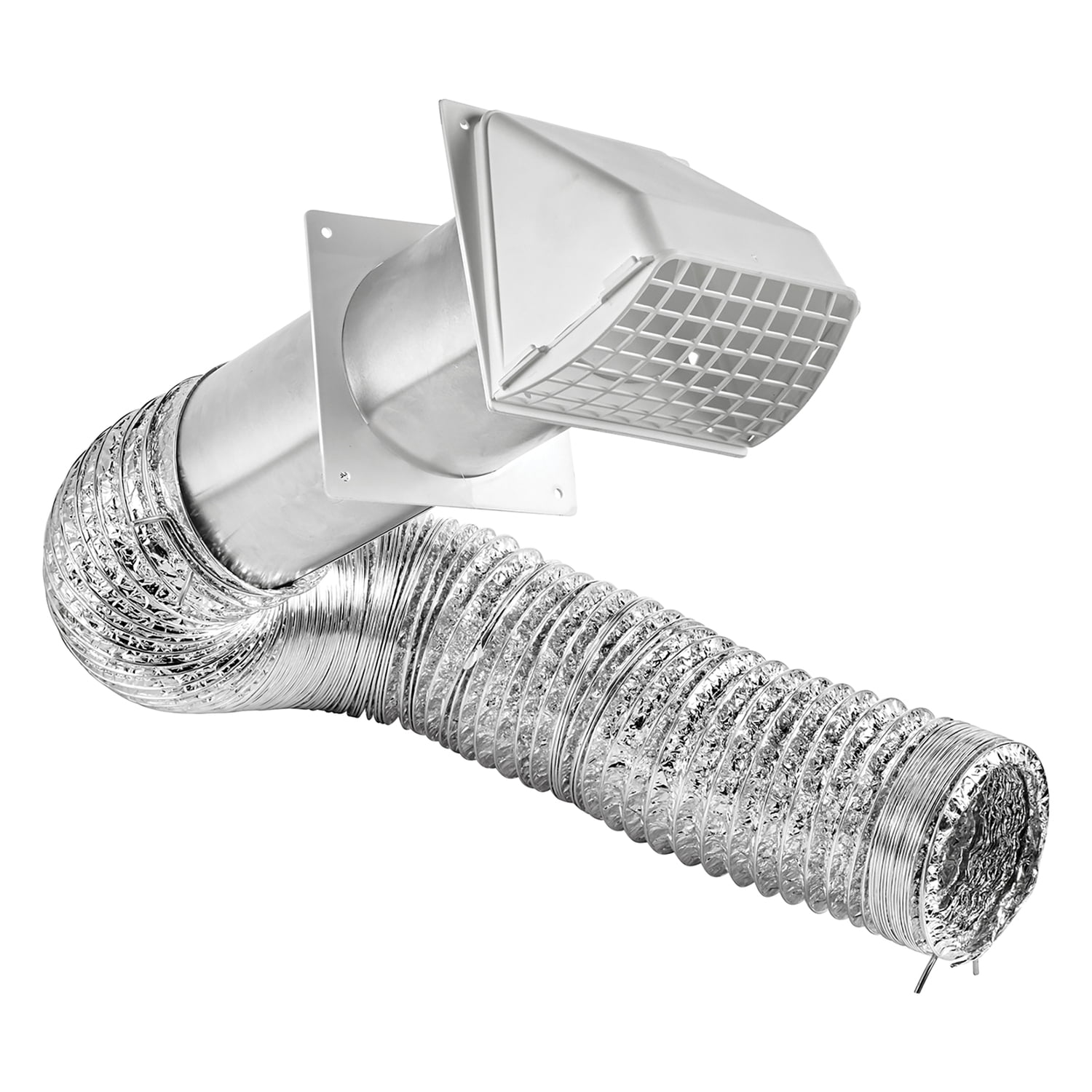 Lambro 4-In. x 8-Ft. UL 2158A Transition Duct Vent Kit, Clothes Dryer ...