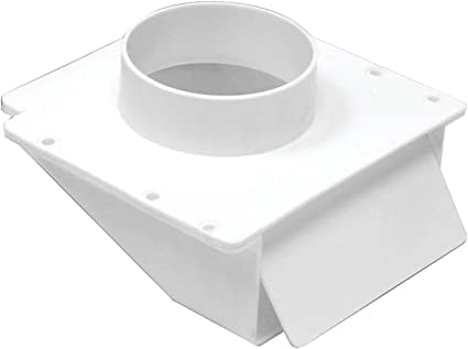 Lambro 143W 4" Plastic Under-Eave Vent, Exterior Dryer Vent with Damper ...