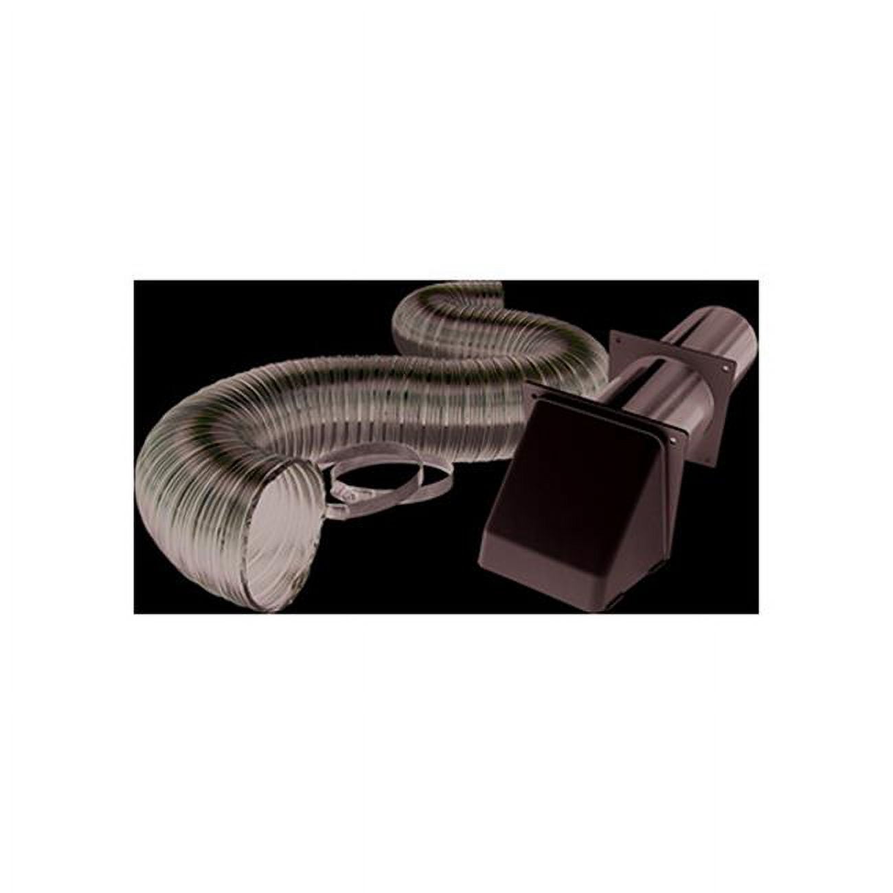 Lambro 316BUL 4 in. x 8 ft. Semi-Rigid Transition Duct Brown PFD Hood ...