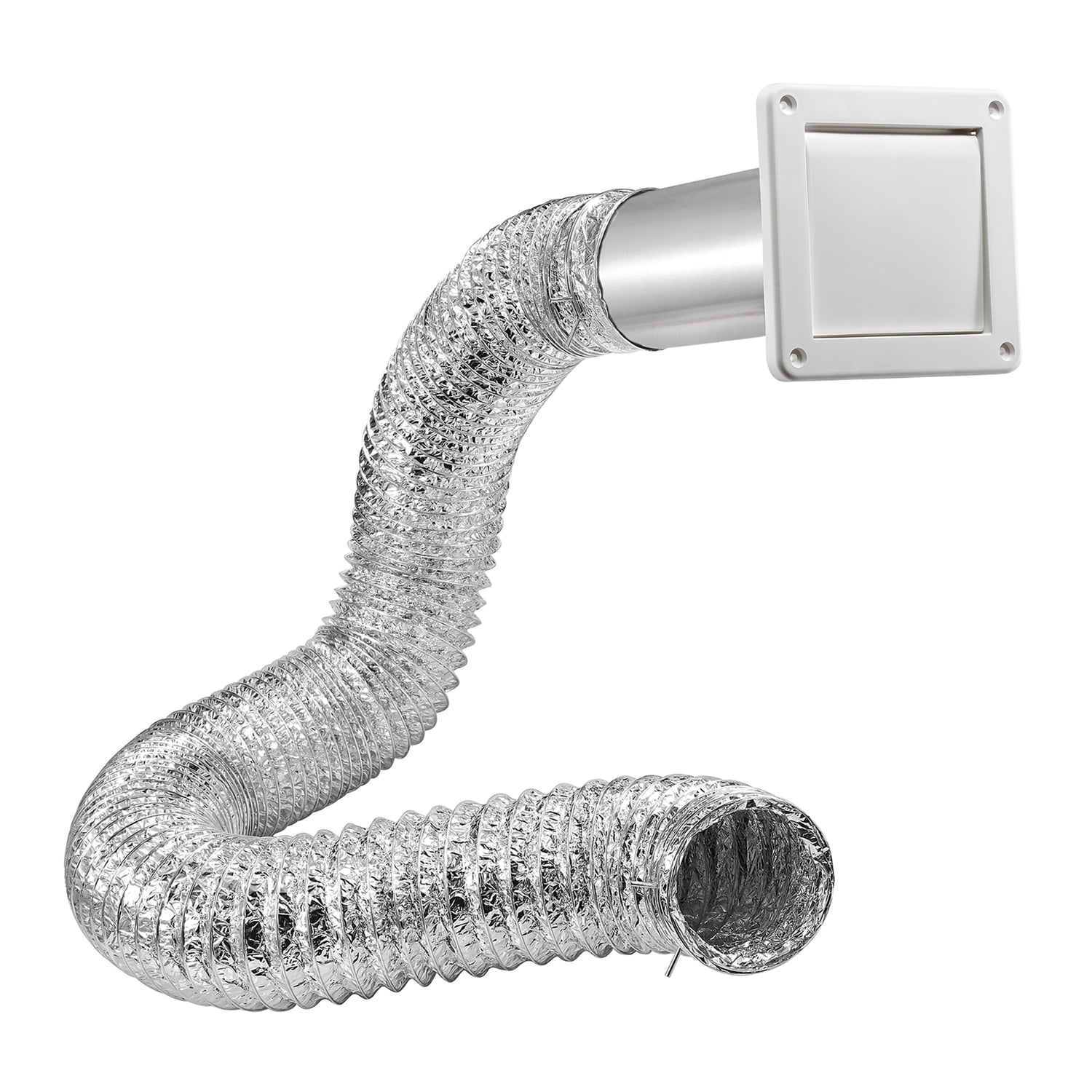 Lambro 4-In. Bath Fan Exhaust Through-the-Wall Vent Kit with Single ...