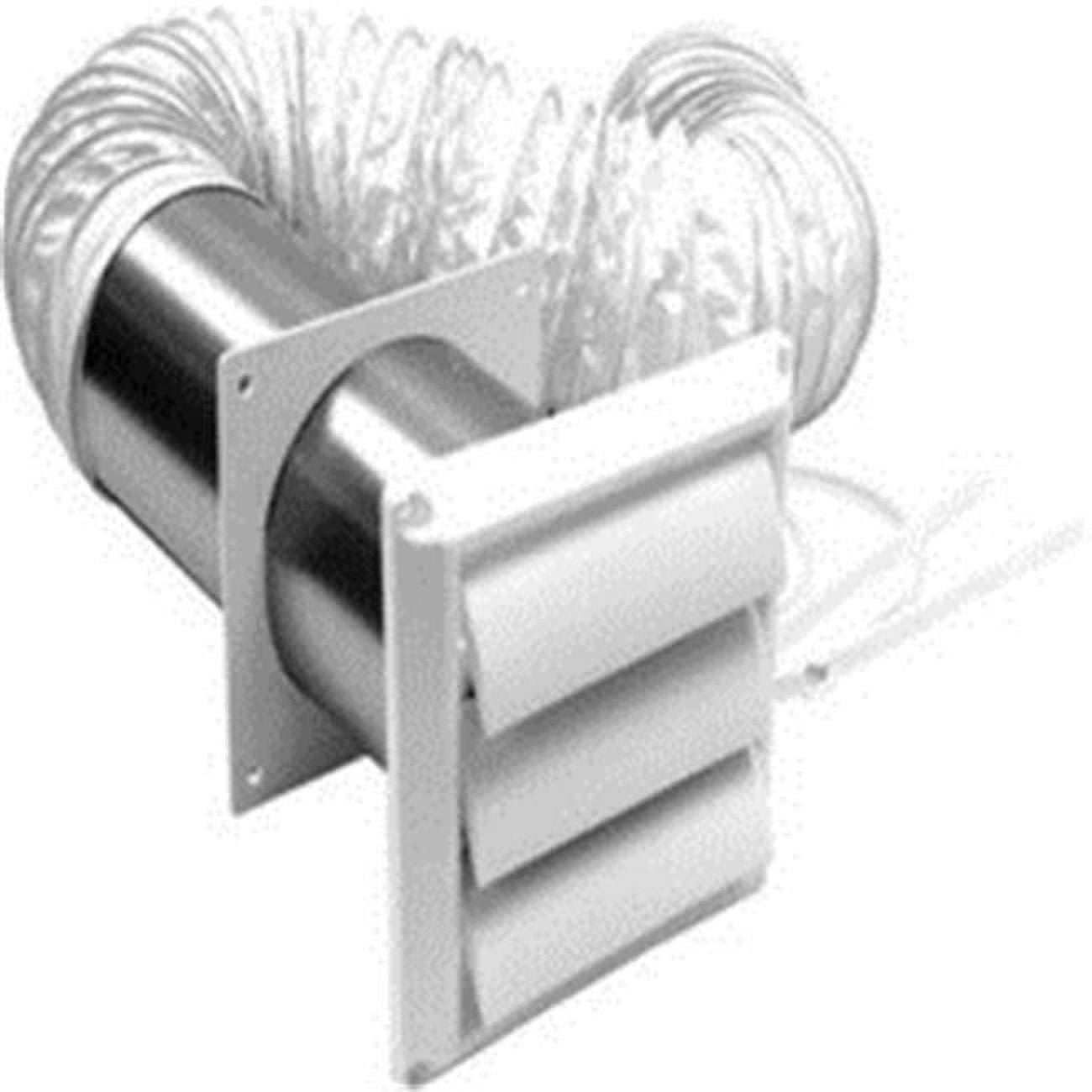 Lambro 4 in. x 8 ft. Vinyl Duct Brown Louvered Vent Kit - Walmart.com