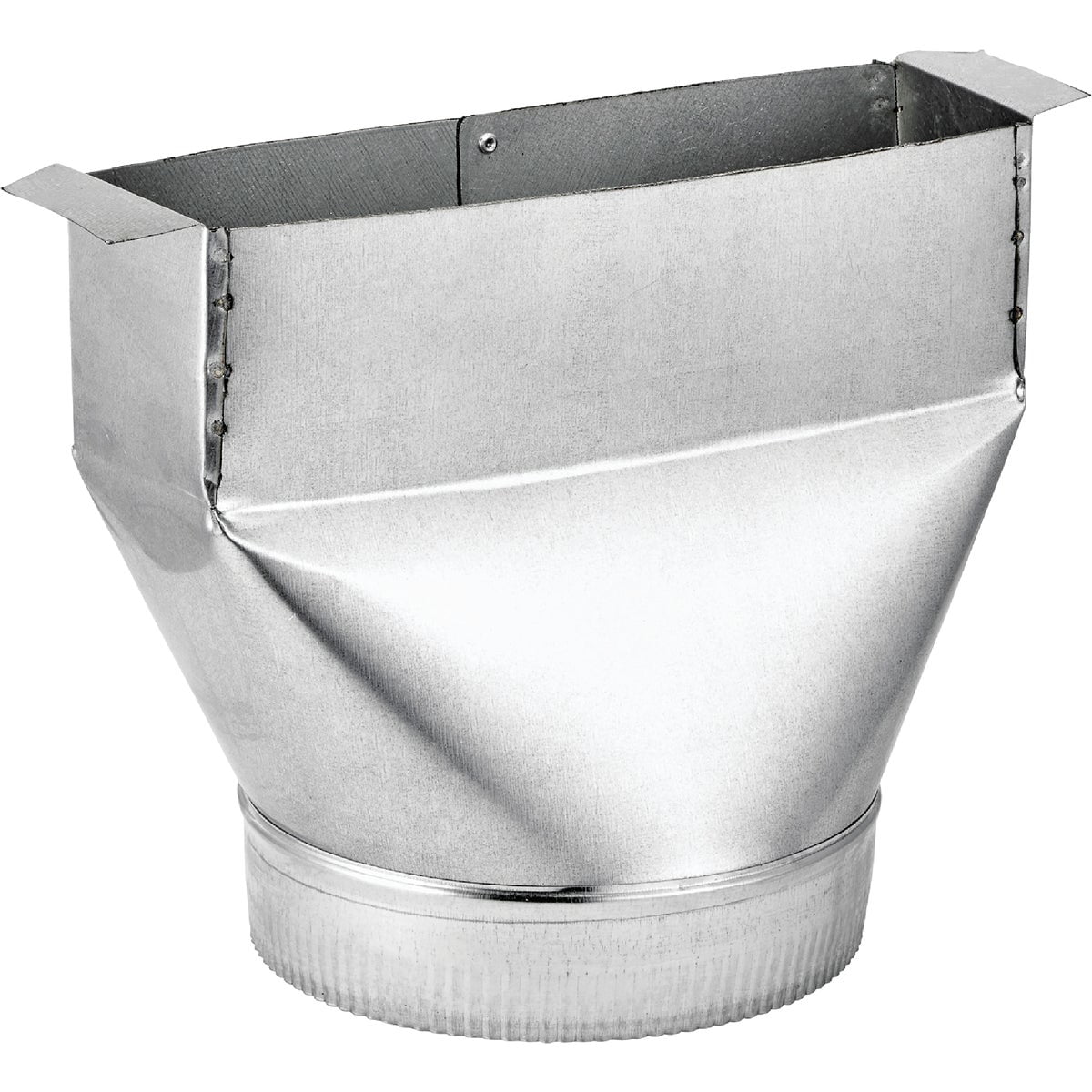 Lambro Galvanized Steel Range Hood Round Transition Boot, 6 In., HVAC ...