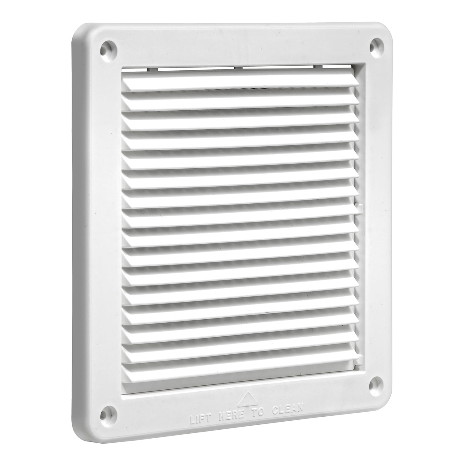 Lambro 6-In. White Plastic Fresh Air Intake Vent with Mini Louvers and ...