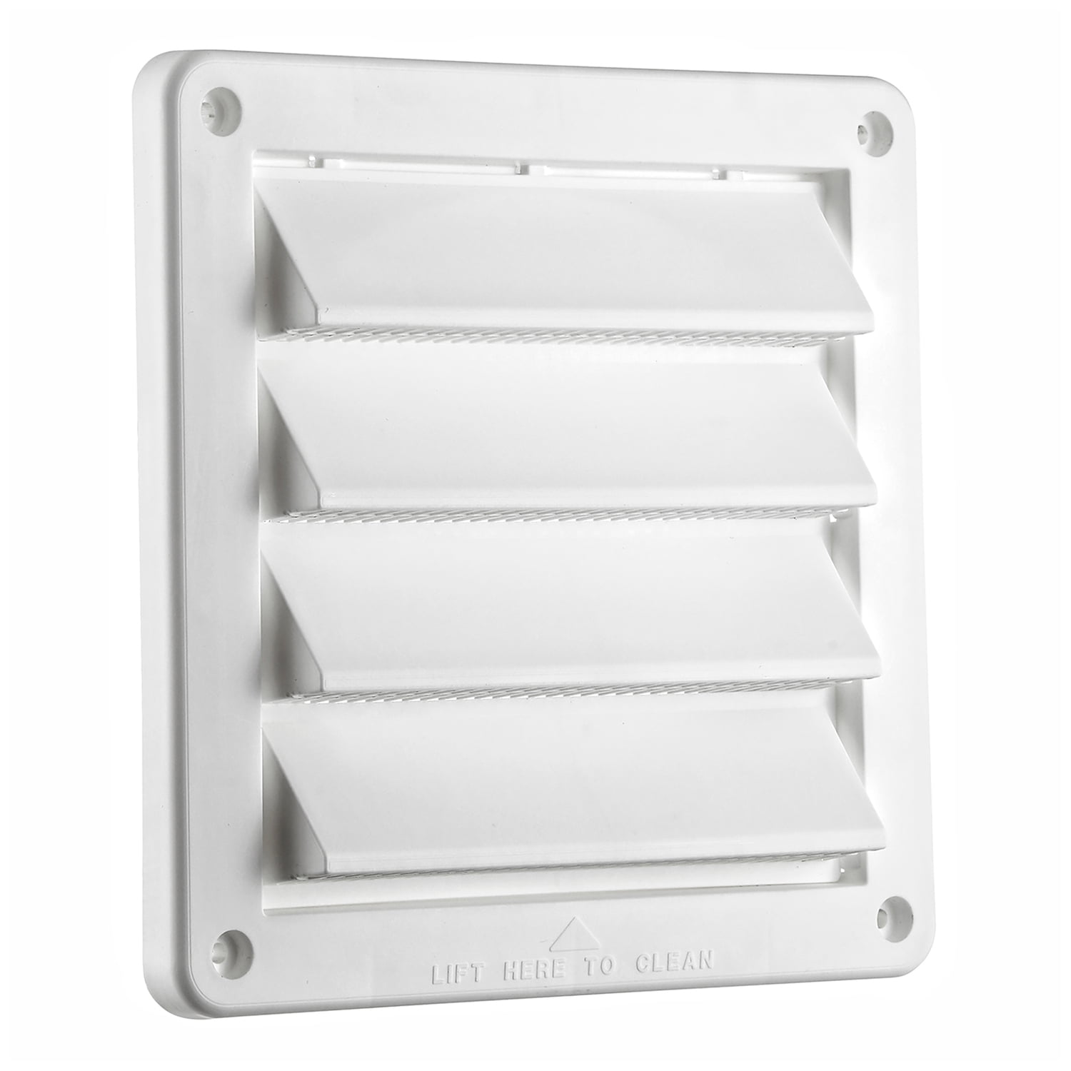 Lambro 6-In. White Plastic Fresh Air Intake Vent with Rain Guard and ...