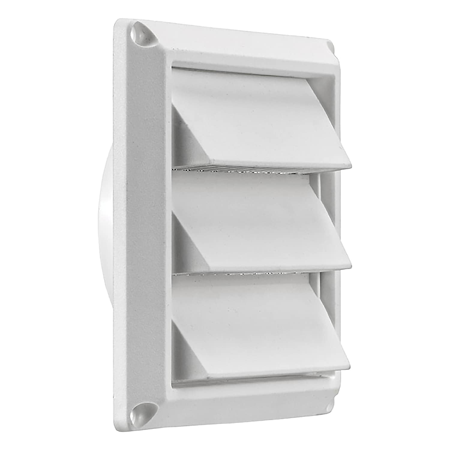 Lambro White 4" Plastic Air Intake Louver Vent (604W) LAO604W - Walmart.com