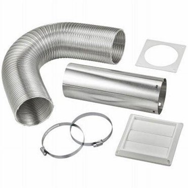 8 ft. Semi-Rigid Dryer Vent Kit with Close Elbows and Flexible Duct ...