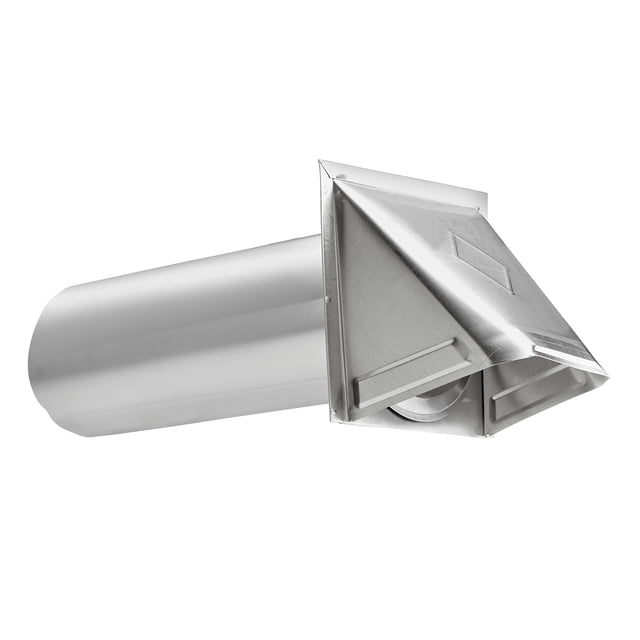 Lambro 4-In. 26-Gauge Aluminum Wall Exhaust Hood Dryer Vent with Damper ...