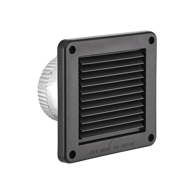 Lambro Industries 4 in. Rain Guard Plastic Fresh Air Intake Vent 3 in ...