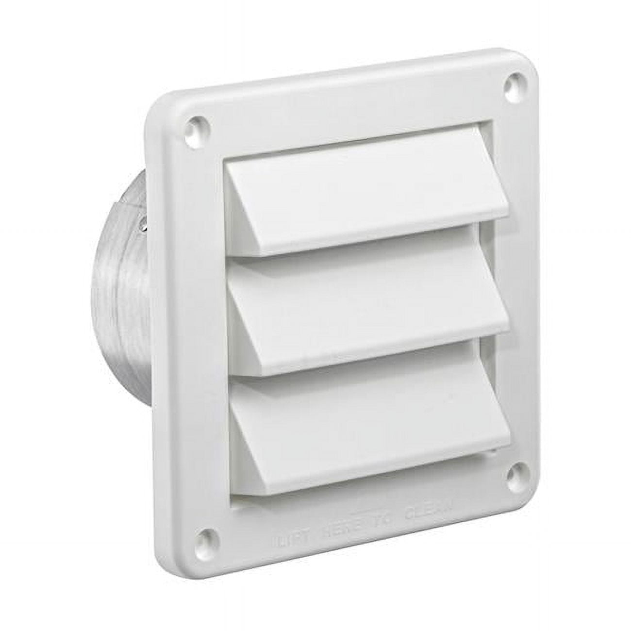 Lambro Industries 673W-16 3 in. Hood Plastic Fresh Air Intake Vent with 3 in. Pipe Crimped ...