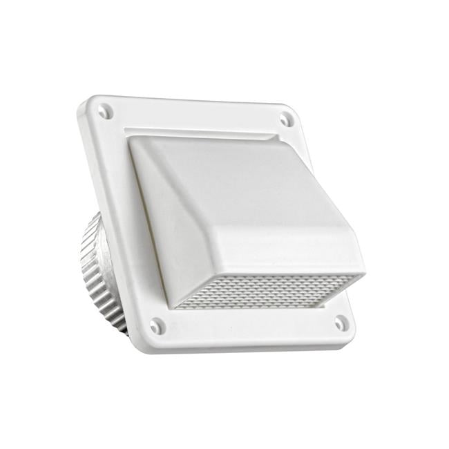 Lambro Industries 674W-C16 4 in. Removable Screen Plastic Fresh Air ...